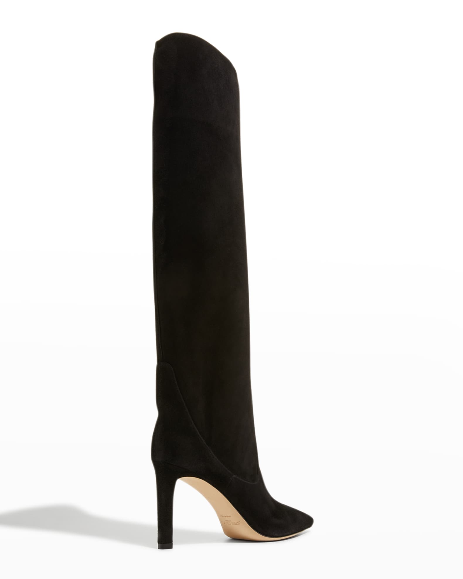 Jimmy Choo Mavis Suede Stiletto Tall Boots | Neiman Marcus