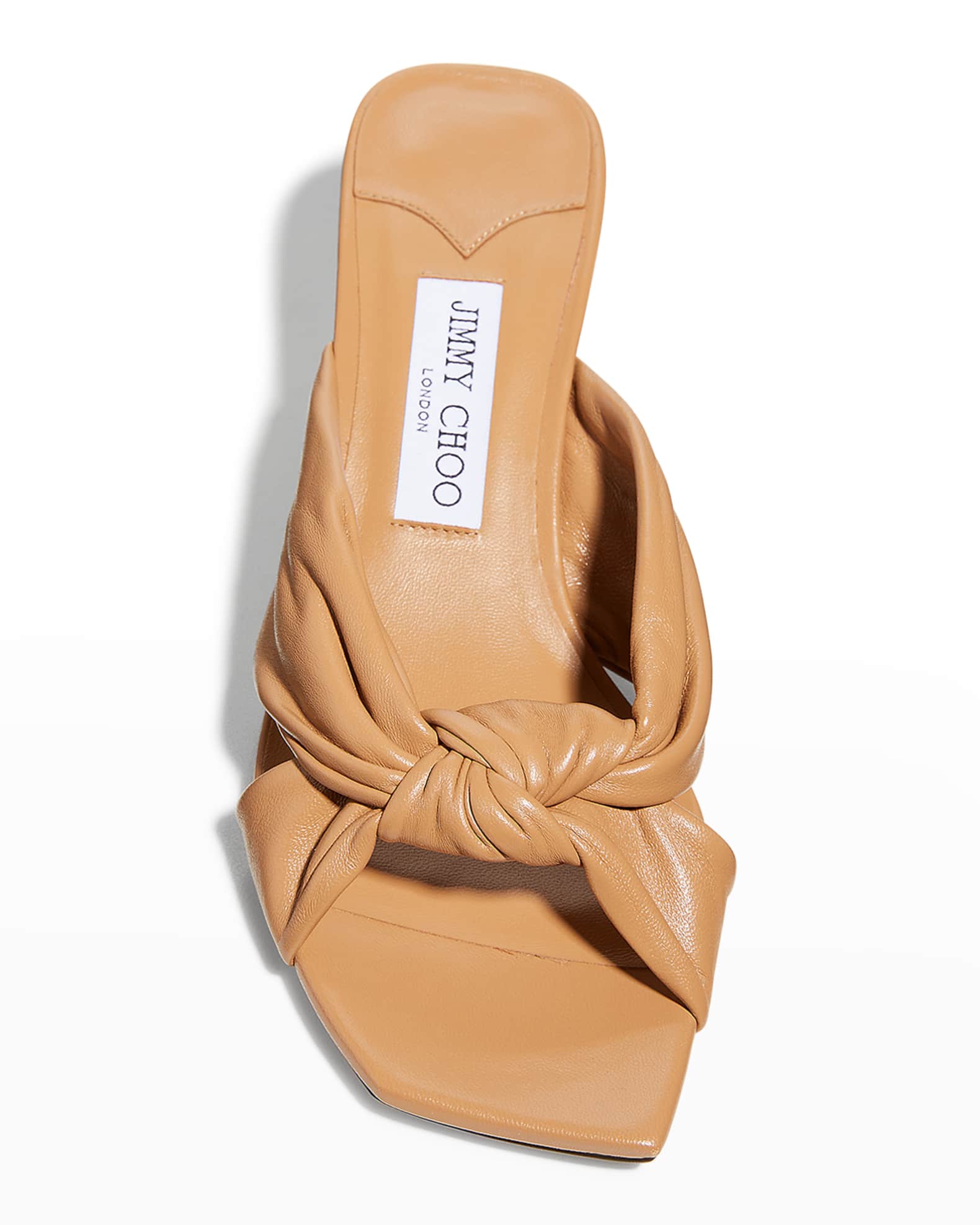Jimmy Choo Avenue Crisscross Knot Slide Sandals | Neiman Marcus