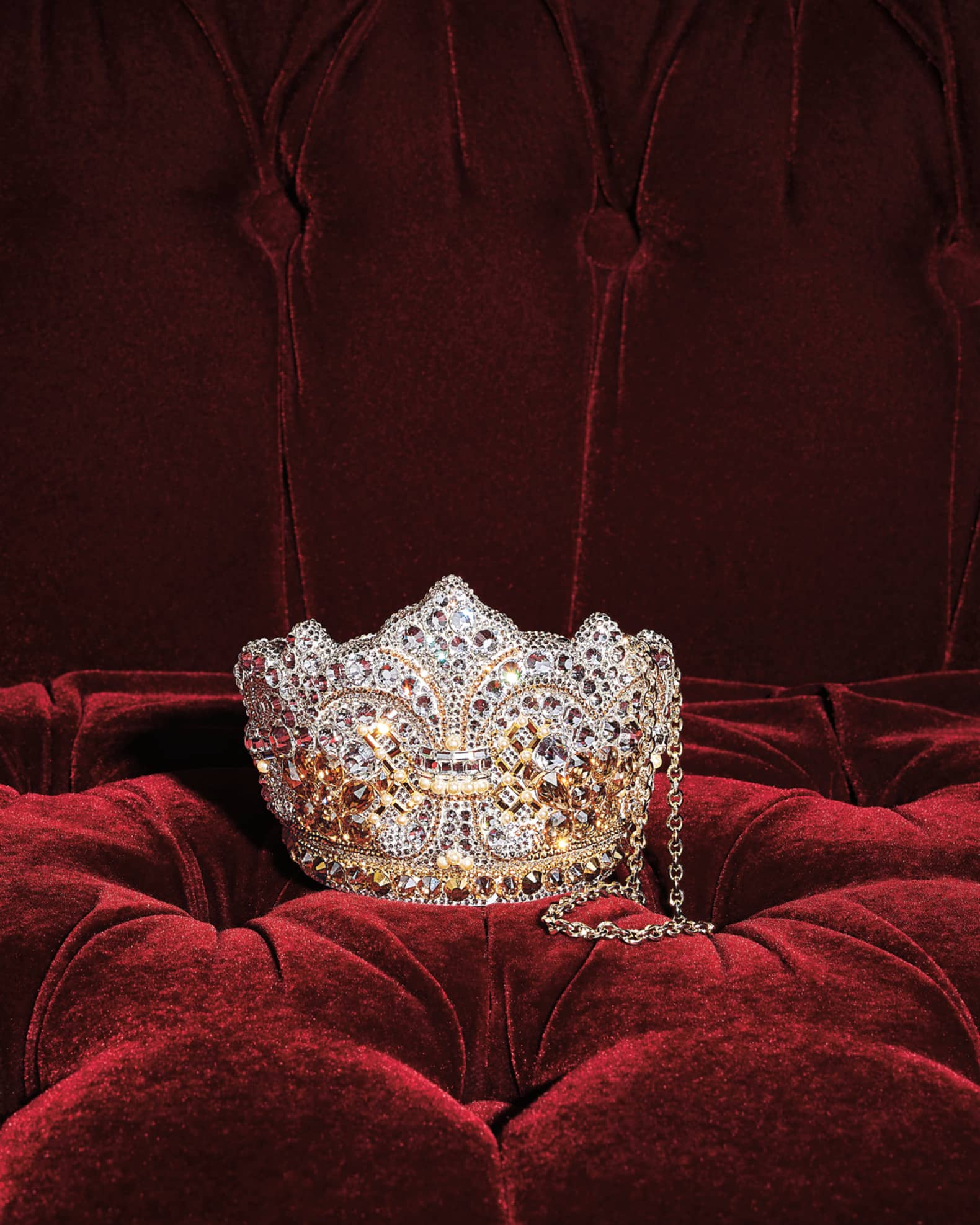 Judith Leiber Couture Crown Allover Crystal Minaudiere | Neiman Marcus