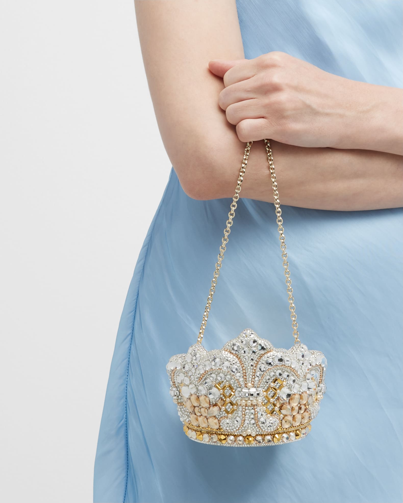 Judith Leiber Couture Crown Allover Crystal Minaudiere | Neiman Marcus