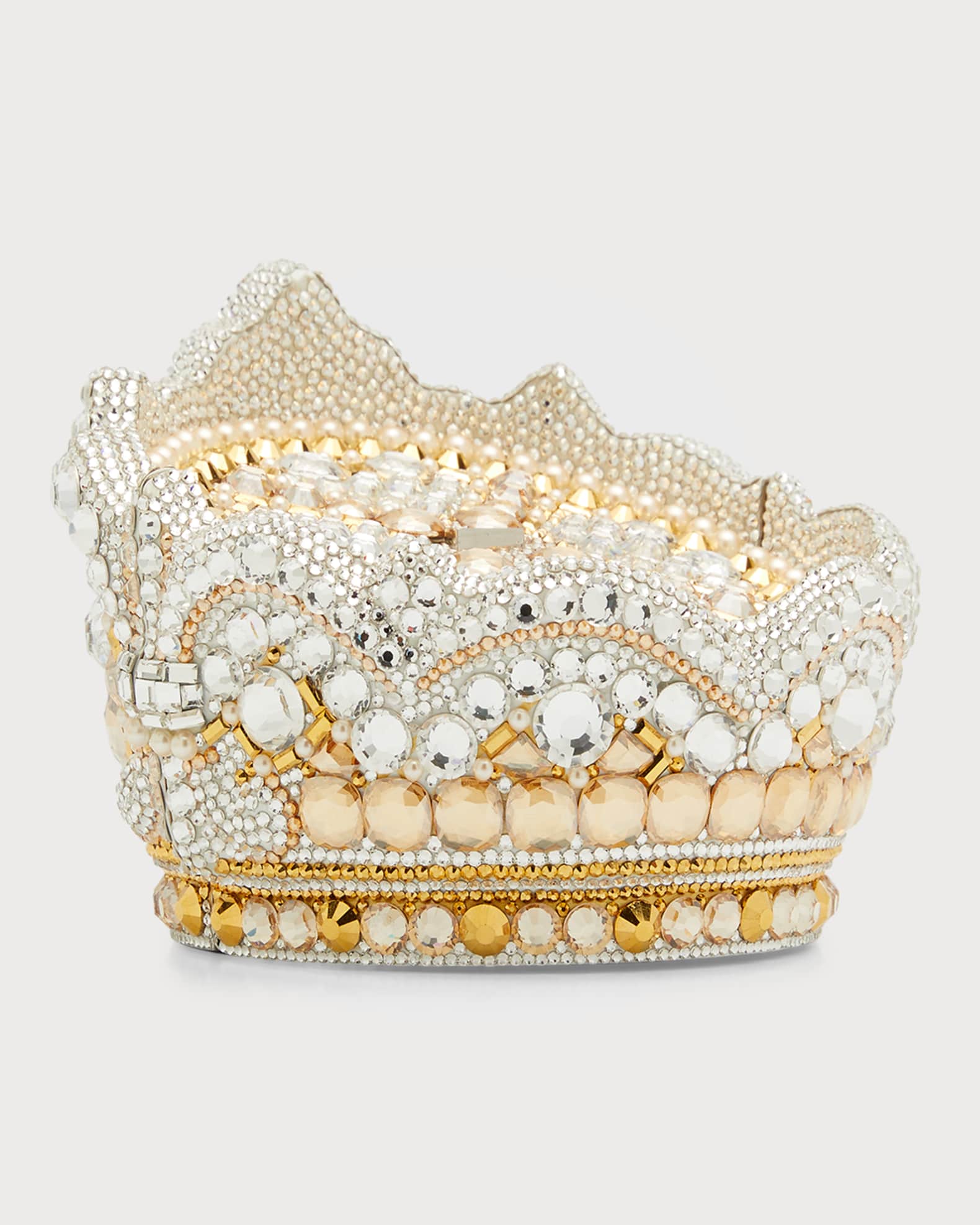 Judith Leiber Couture Crown Allover Crystal Minaudiere | Neiman Marcus