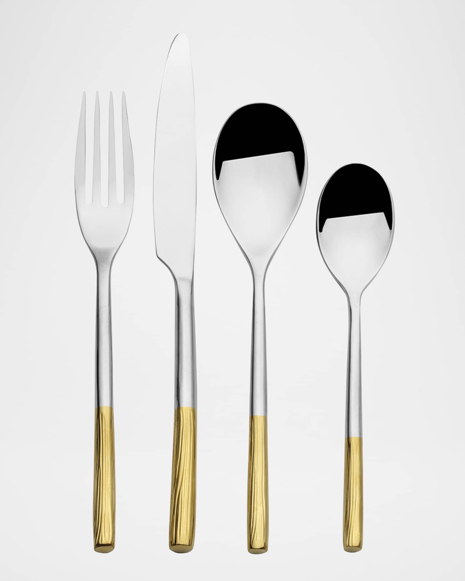 Mikasa Duval Gold Lines 18/10 16-Piece Flatware Set | Neiman Marcus