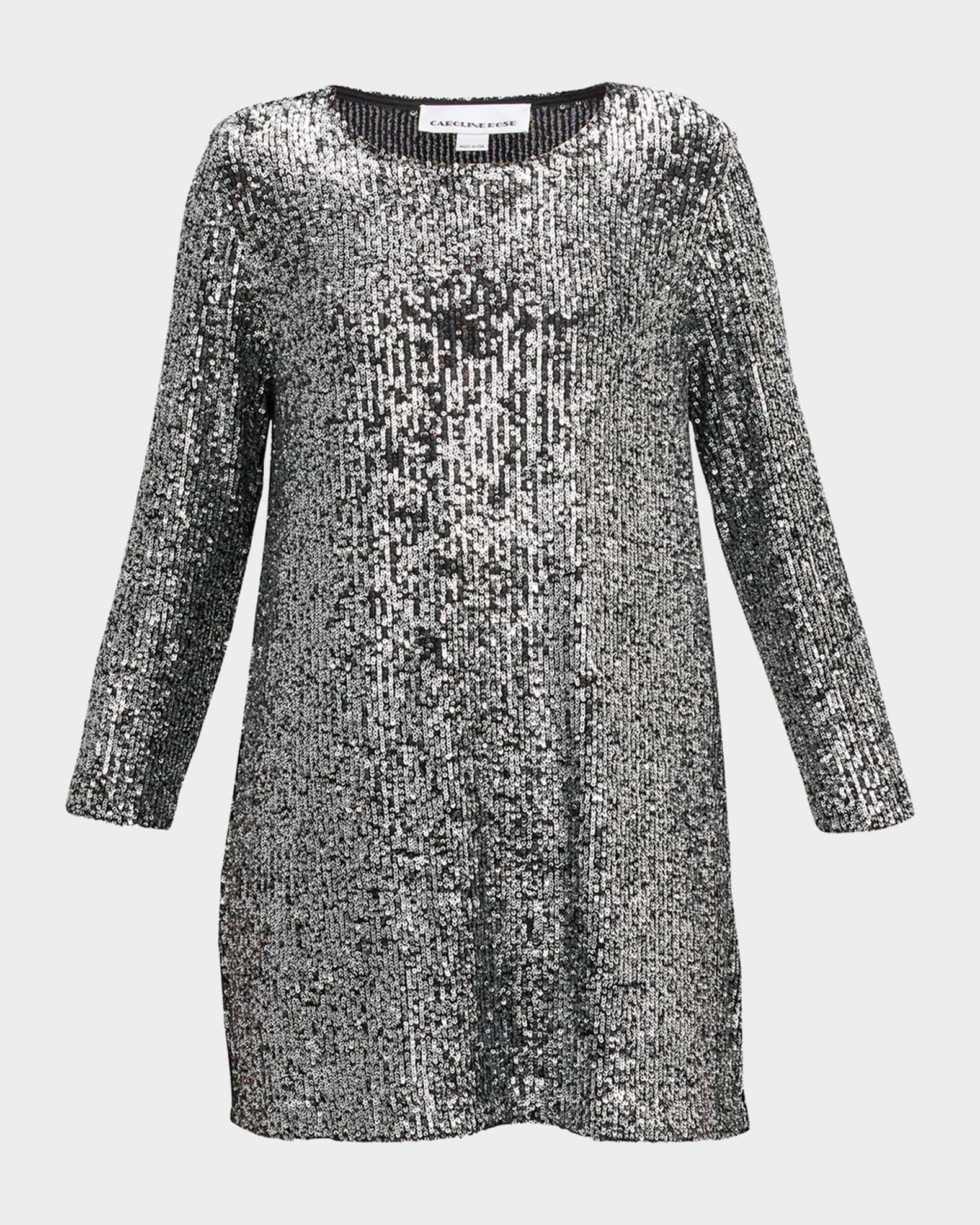 Caroline Rose 3/4-Sleeve Sequin Tunic | Neiman Marcus