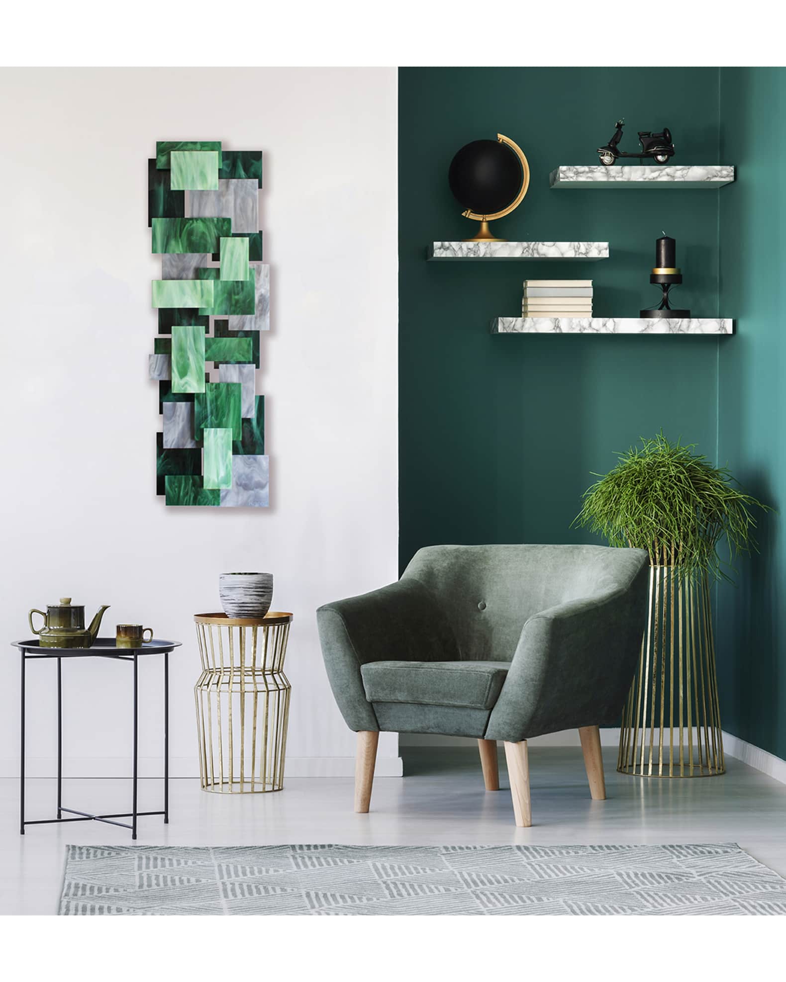 Karo Studios Glass and Metal Wall Sculpture | Neiman Marcus