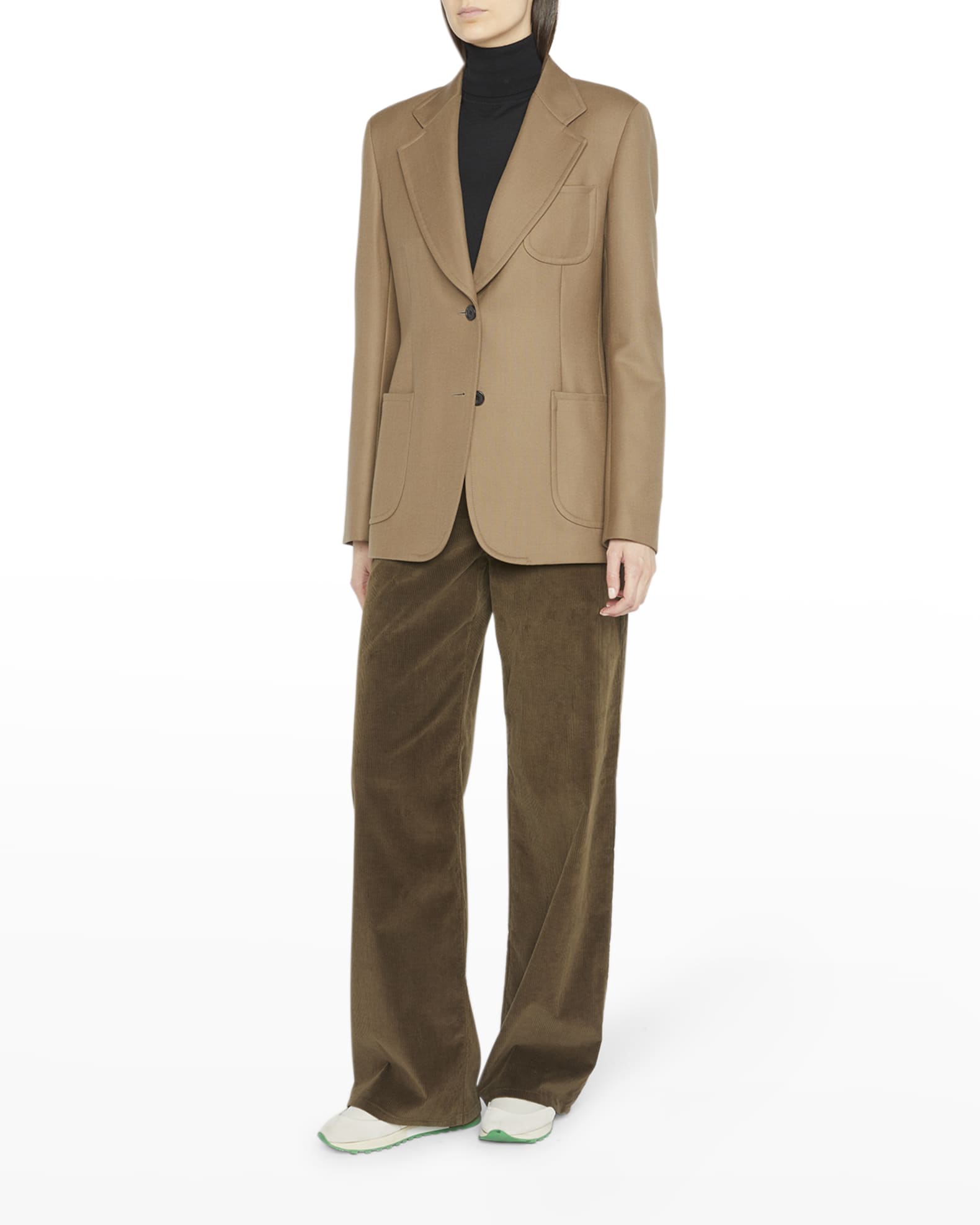 THE ROW Milto Single-Breasted Wool Jacket | Neiman Marcus