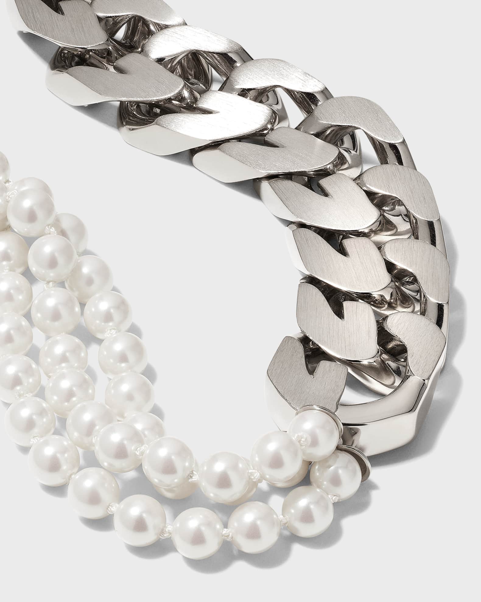 Givenchy G-Chain Medium Pearly Necklace | Neiman Marcus