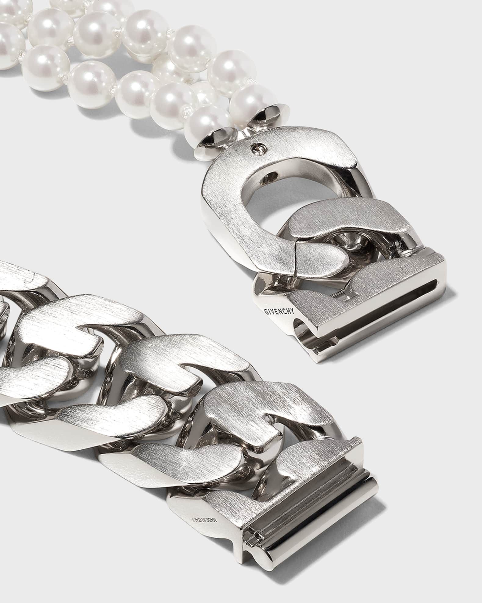 Givenchy G-Chain Medium Pearly Necklace | Neiman Marcus