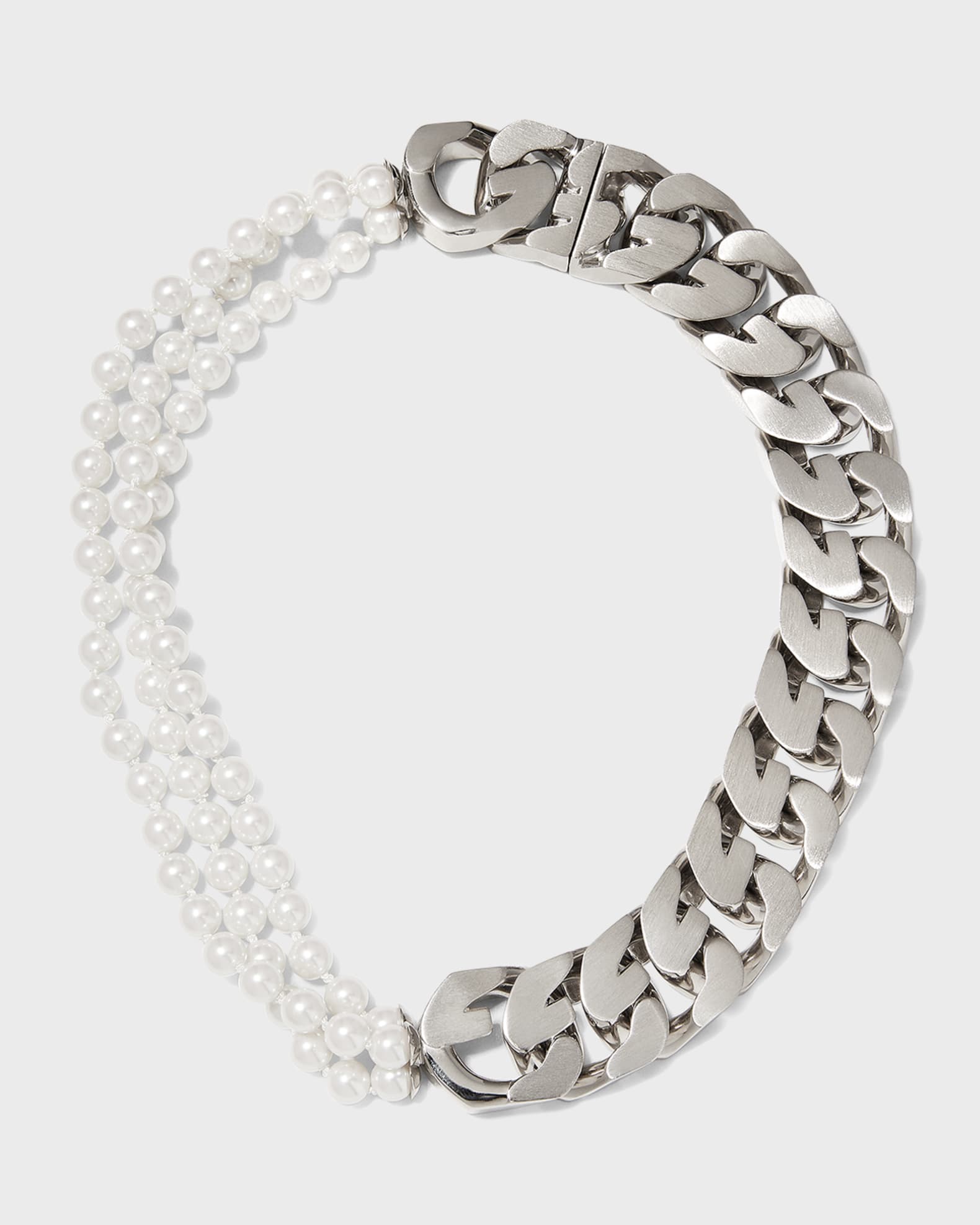Givenchy G-Chain Medium Pearly Necklace | Neiman Marcus
