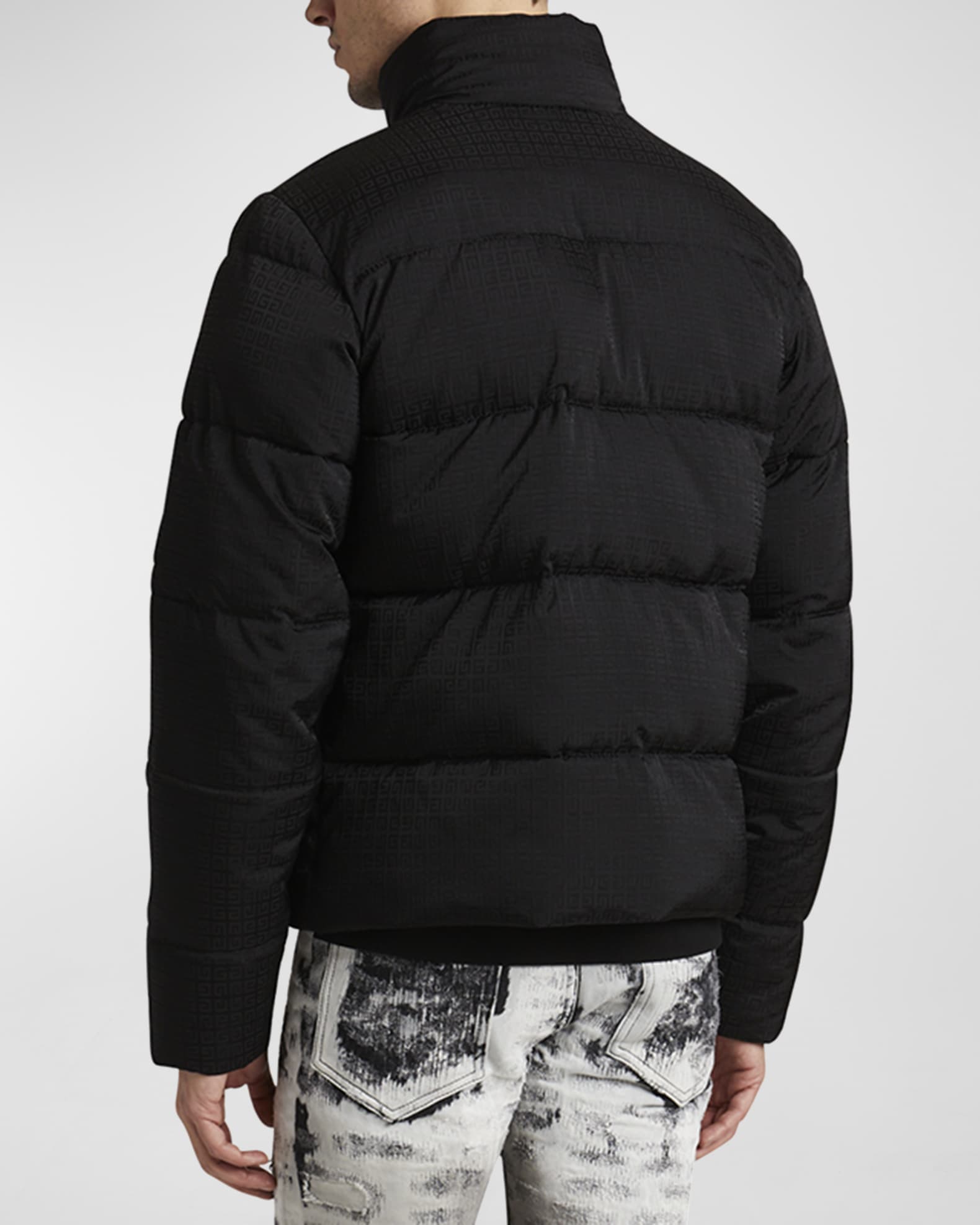 Givenchy Men's 4G Jacquard Puffer Jacket | Neiman Marcus