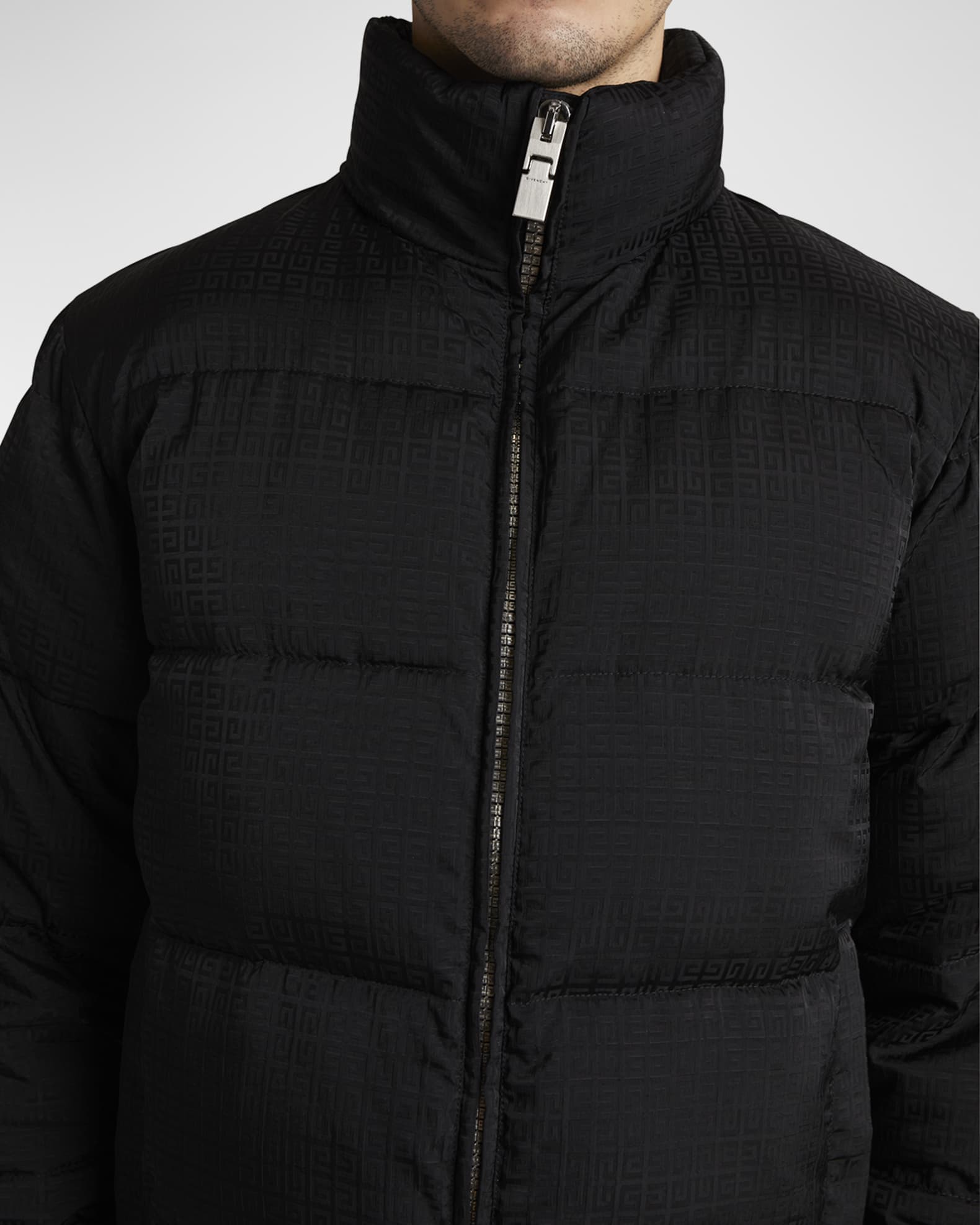 Givenchy Men's 4G Jacquard Puffer Jacket | Neiman Marcus