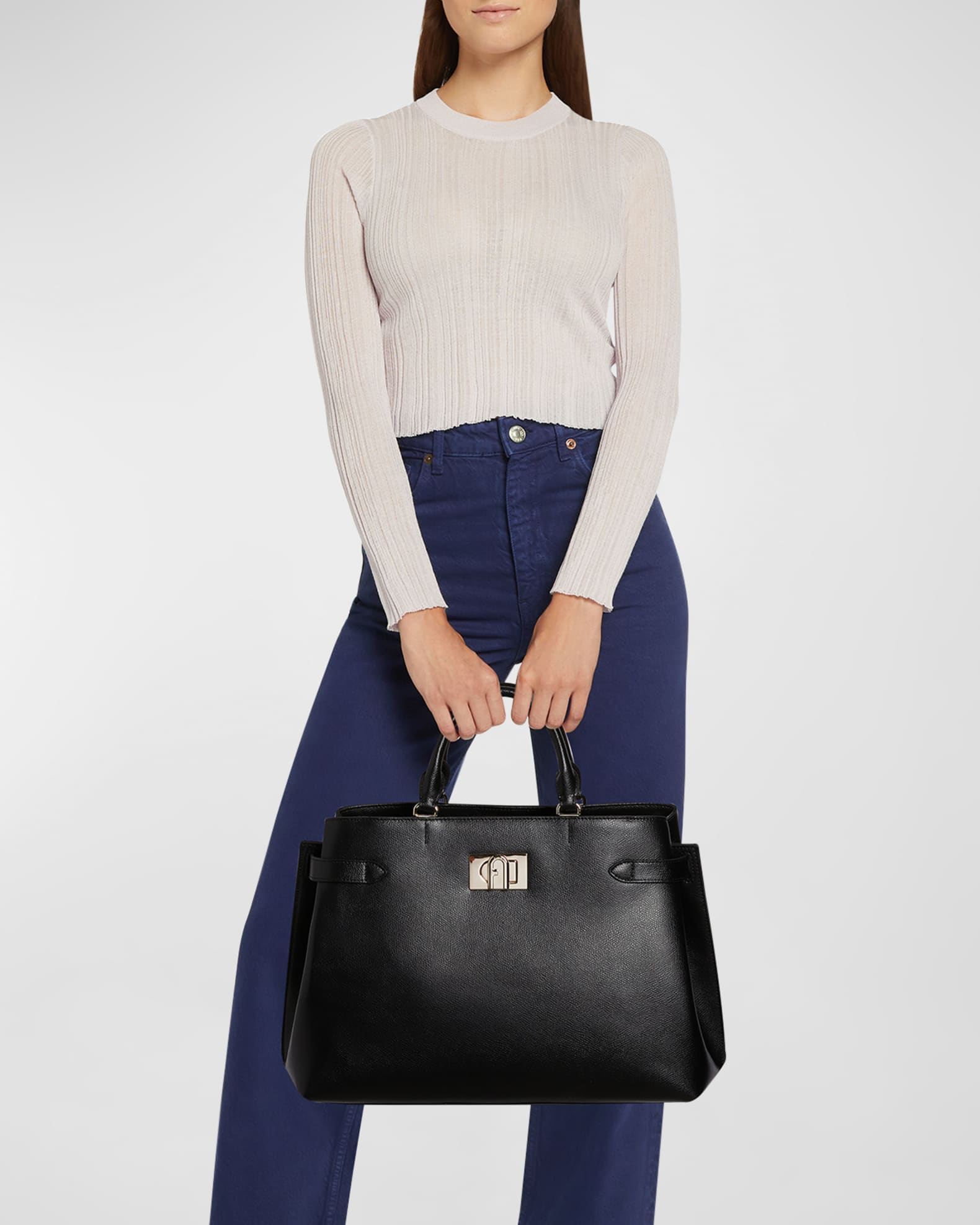 Furla 1927 Calf Leather Tote Bag | Neiman Marcus