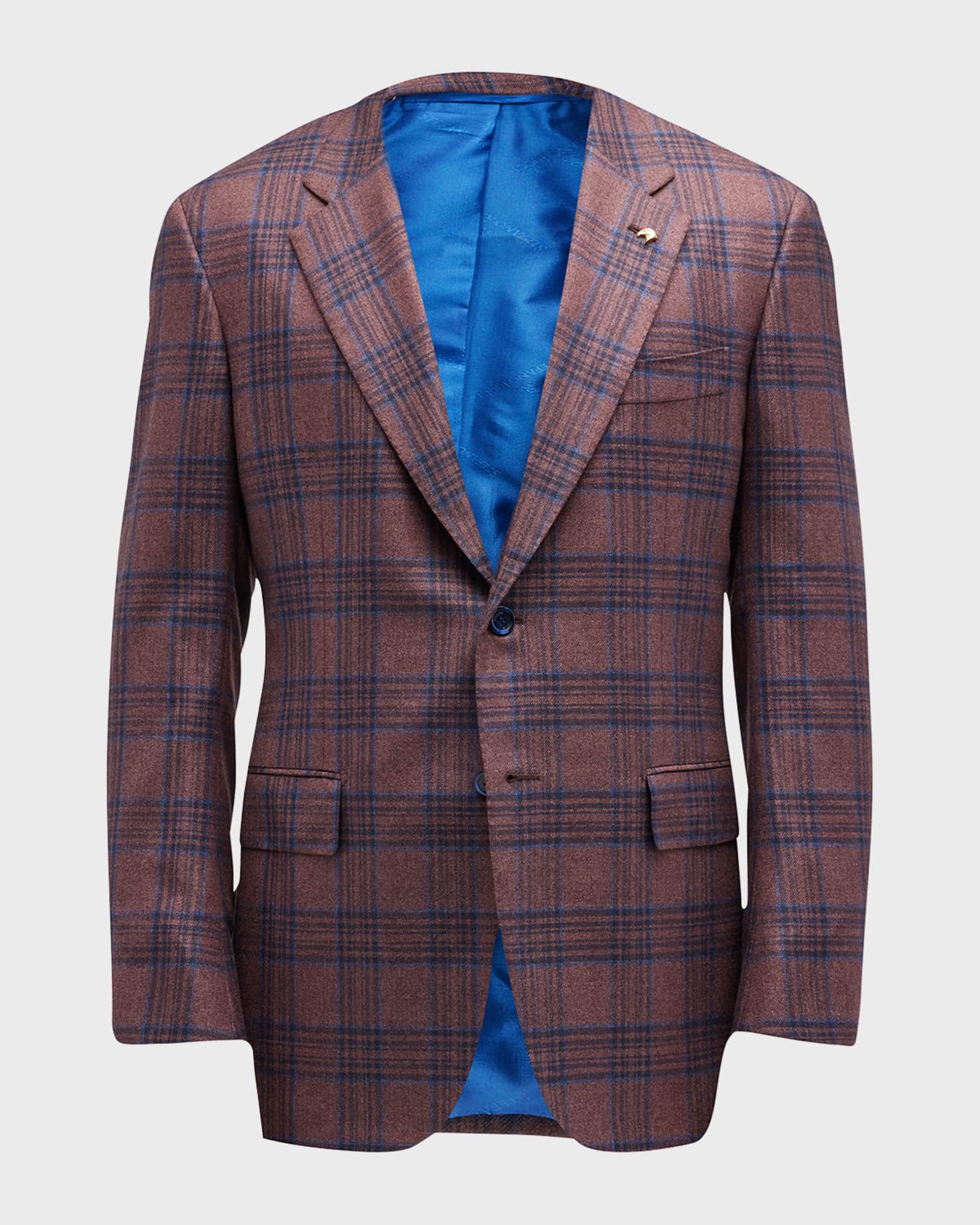 Stefano Ricci Men's Plaid Silk & Cashmere Sport Jacket | Neiman Marcus