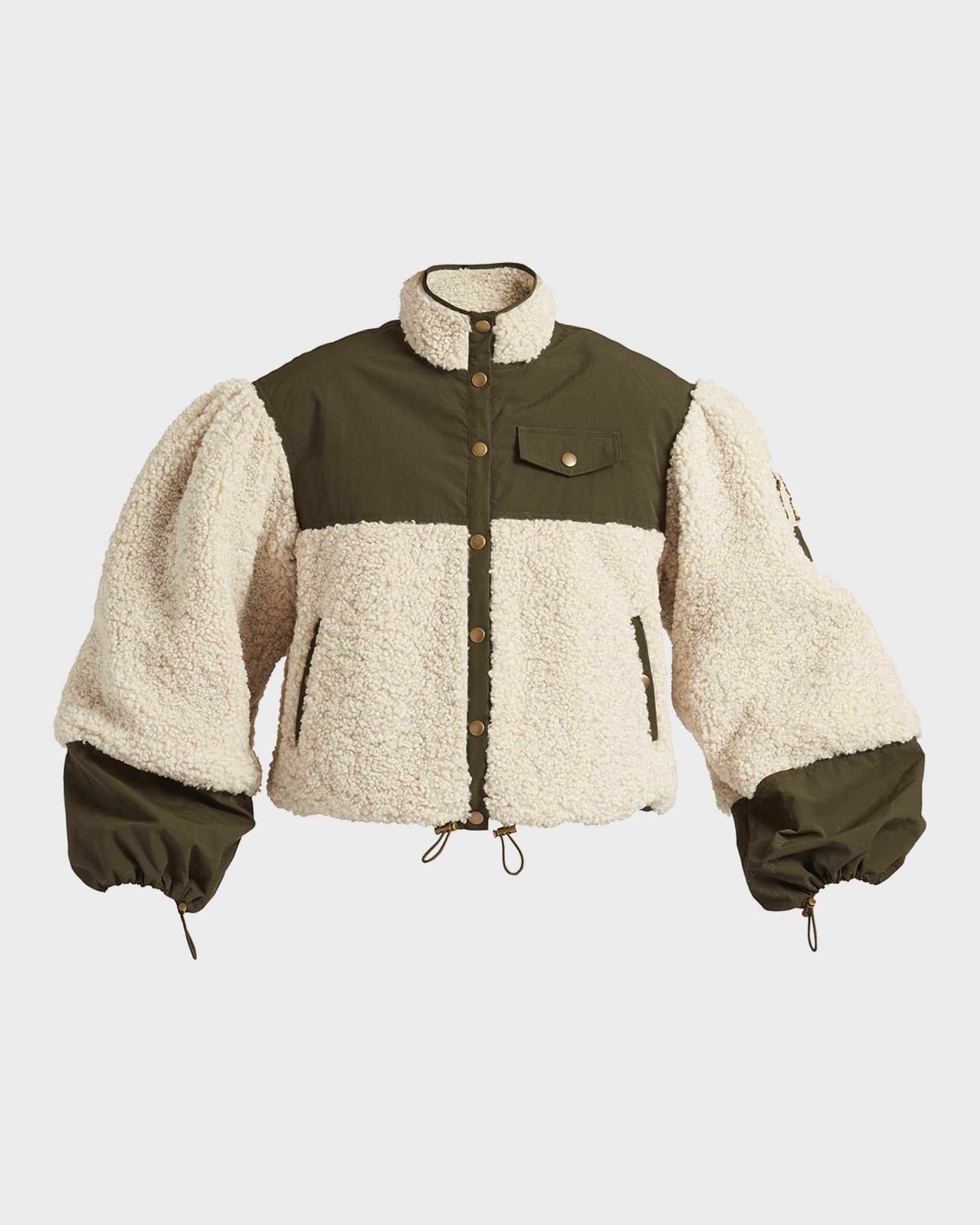 Ulla Johnson Aitana Rip Stop Fleece Bomber Jacket | Neiman Marcus