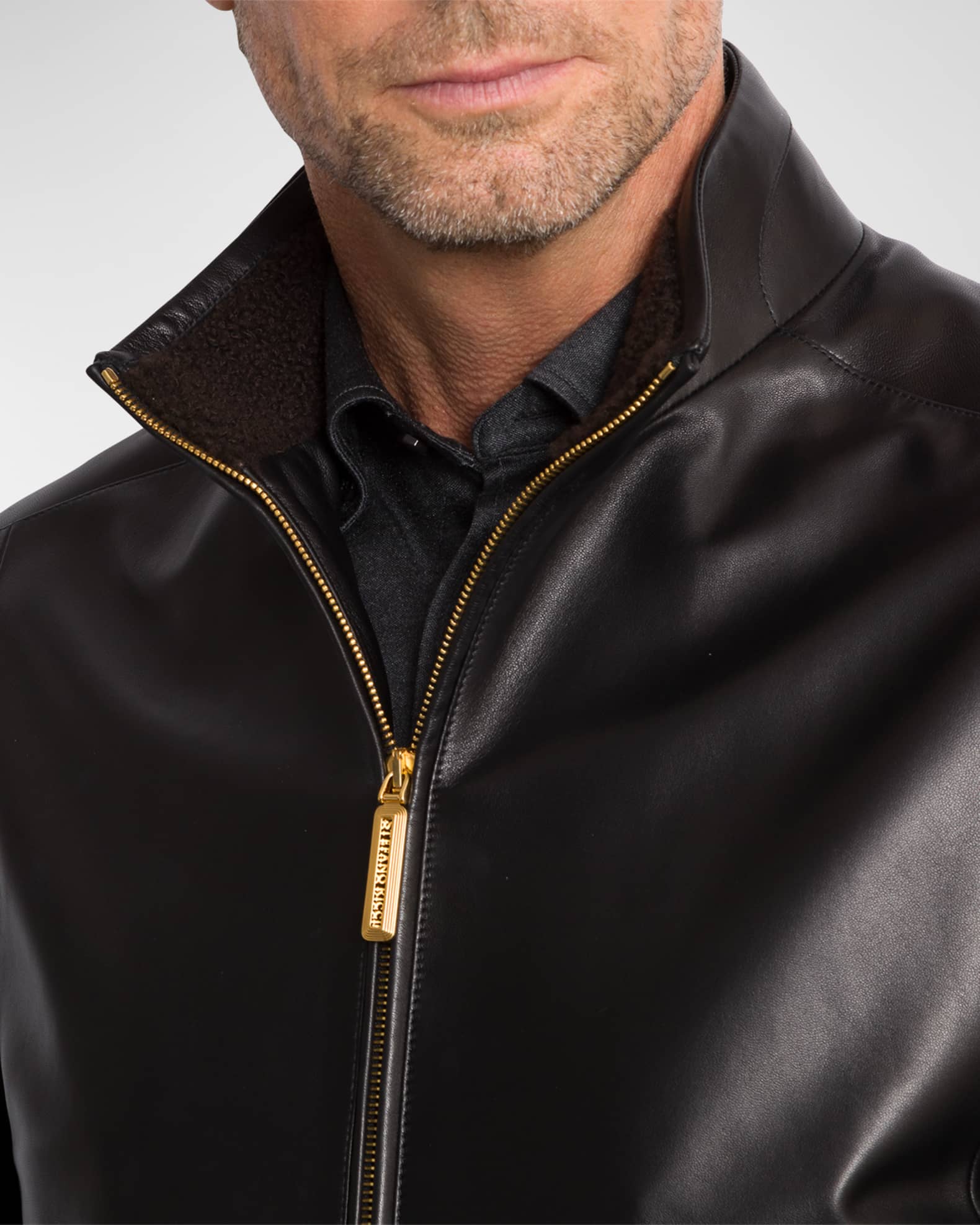 Stefano Ricci Men's Leather Bomber Jacket | Neiman Marcus