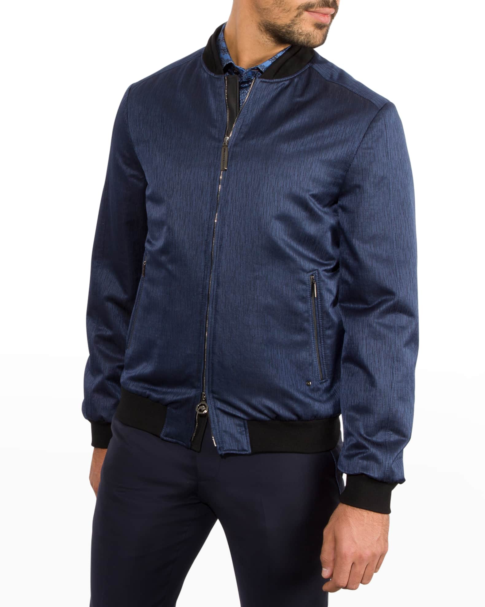 Stefano Ricci Men's Formal Silk Bomber Jacket | Neiman Marcus