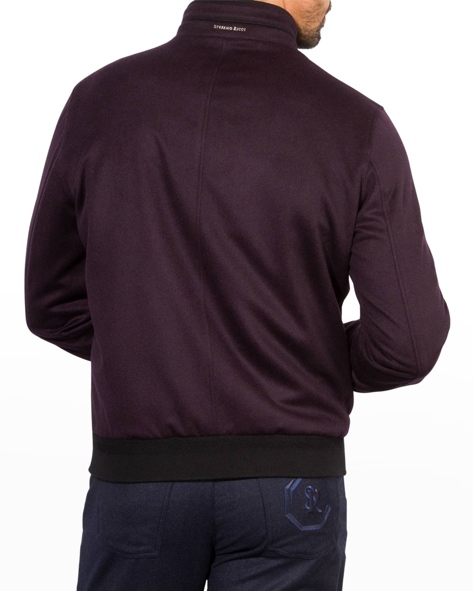 Stefano Ricci Men's Cashmere Zip Bomber Jacket | Neiman Marcus