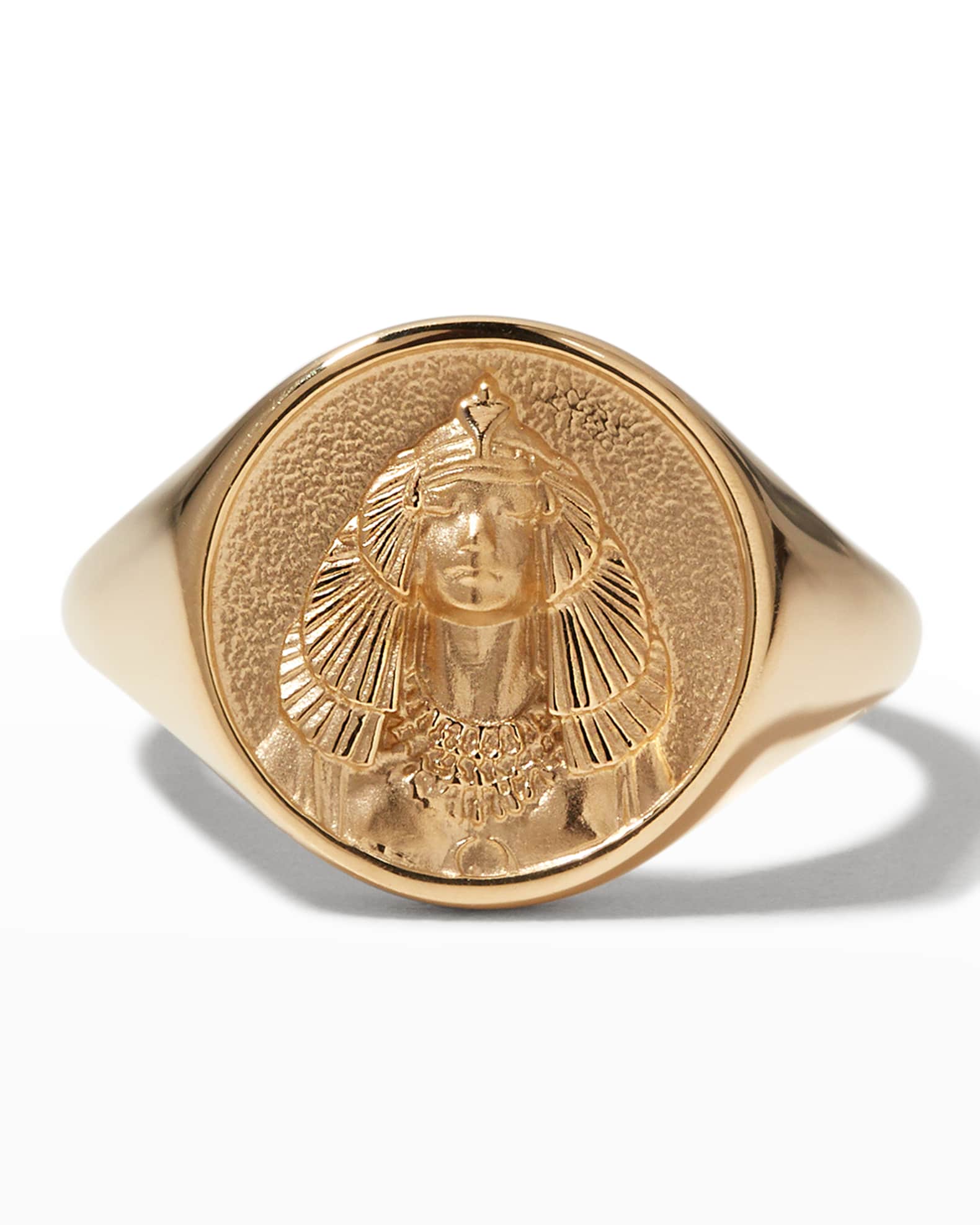 Awe Inspired 14k Yellow Gold Cleopatra Signet Ring | Neiman Marcus