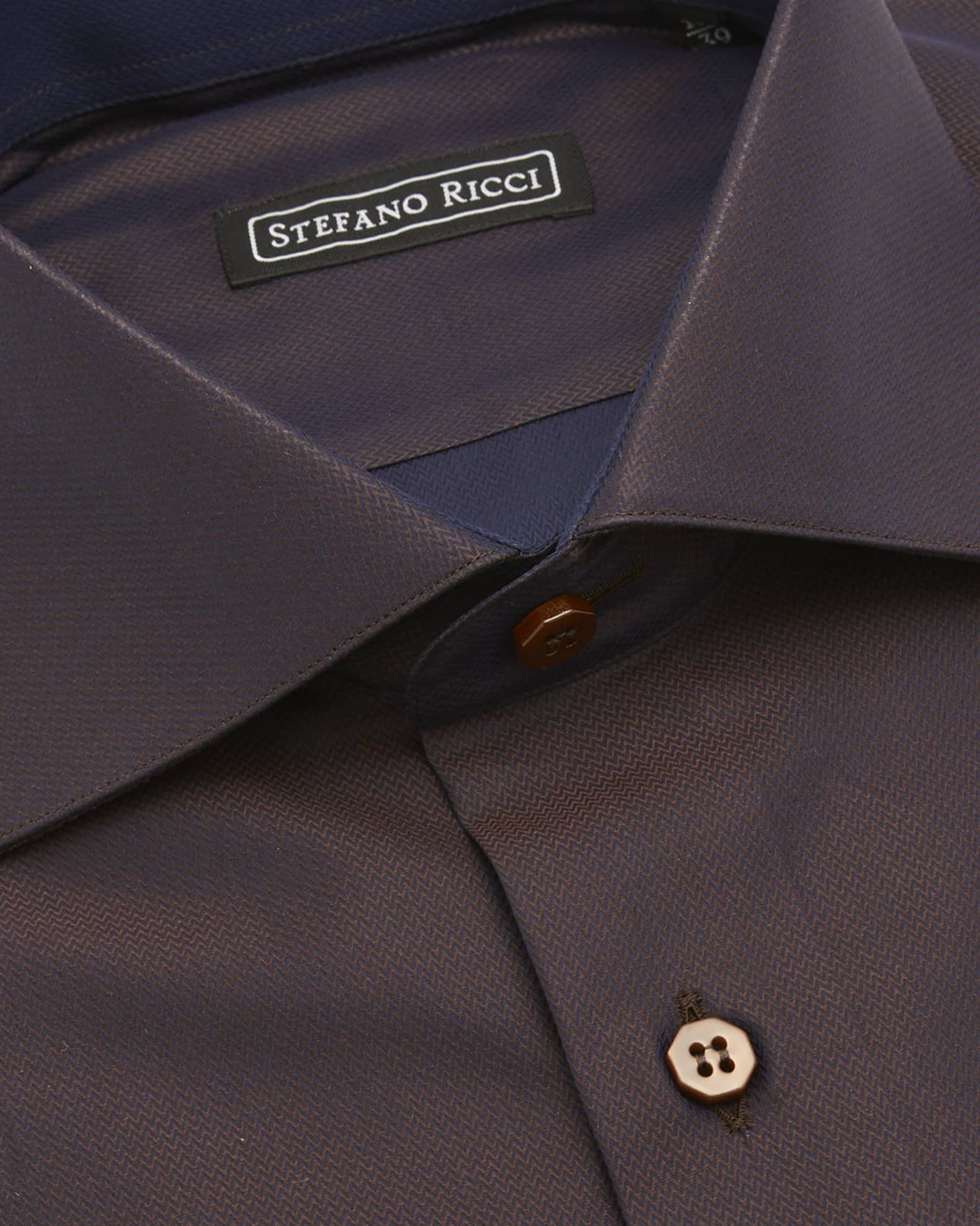 Stefano Ricci Men's Cotton Dress Shirt w/ Chest Pocket | Neiman Marcus