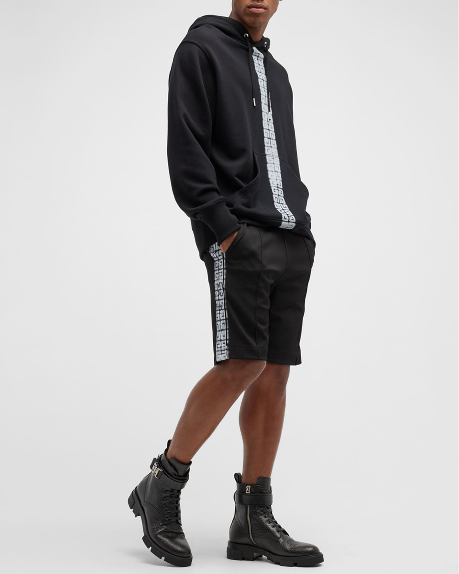 Givenchy Men's Terra Leather Lace-Up Ankle Boots | Neiman Marcus