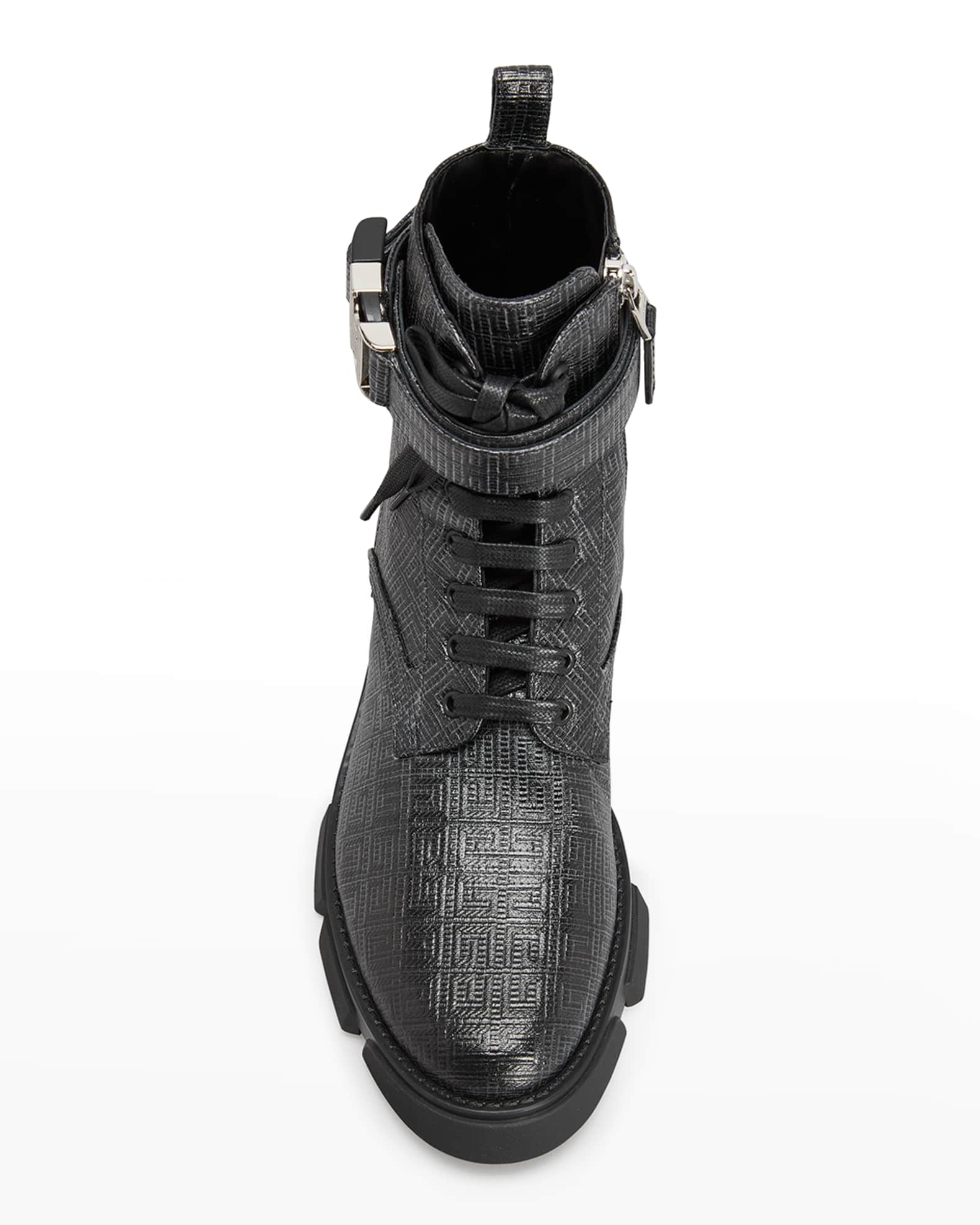Givenchy Men's Terra Leather Lace-Up Ankle Boots | Neiman Marcus
