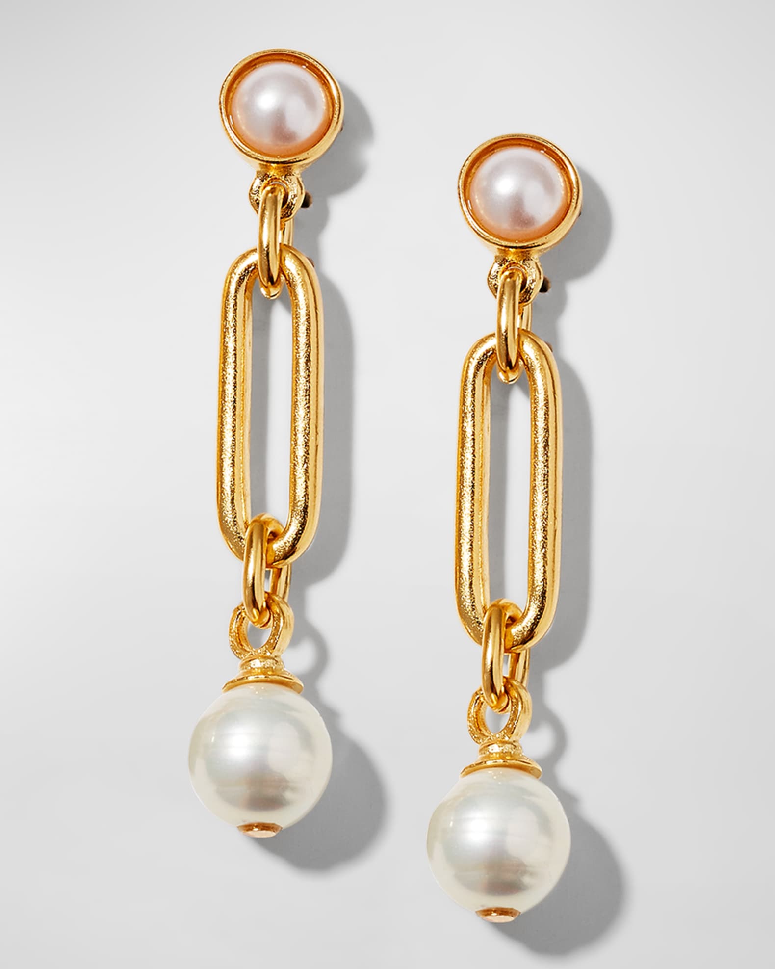 Ben-Amun Pearly Post and Dangle Earrings | Neiman Marcus