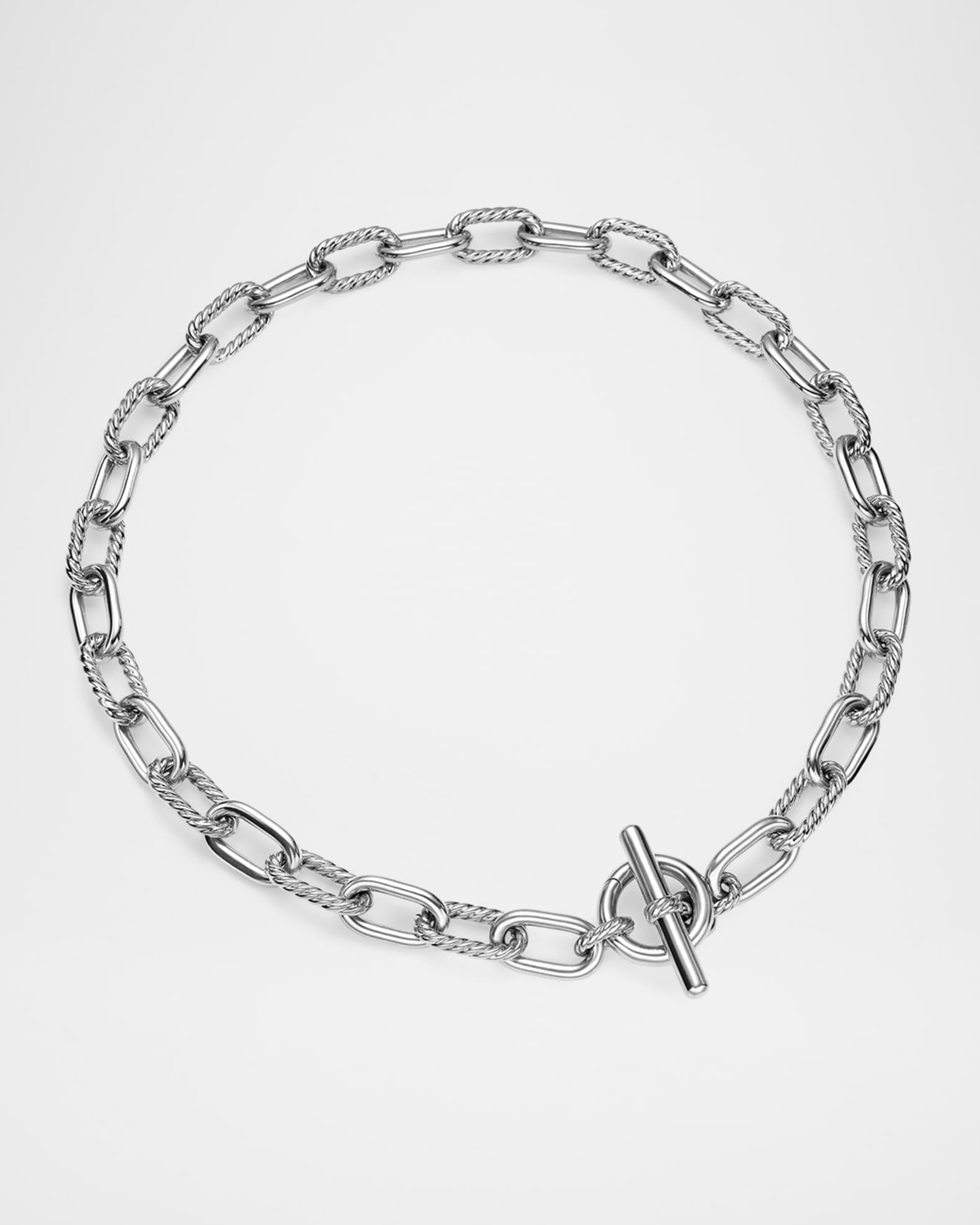 David Yurman DY Madison Toggle Chain Necklace in Silver, 11mm, 18"-20"L | Neiman Marcus