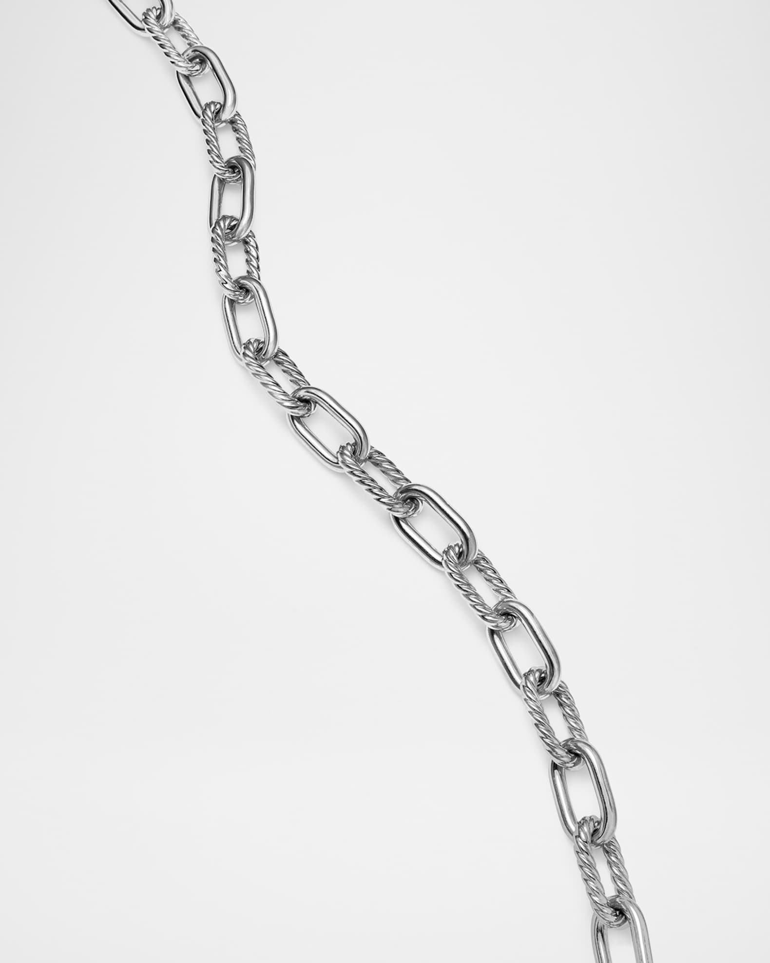 David Yurman DY Madison Toggle Chain Necklace with 18K Gold in Silver, 11mm, 18-20"L | Neiman Marcus