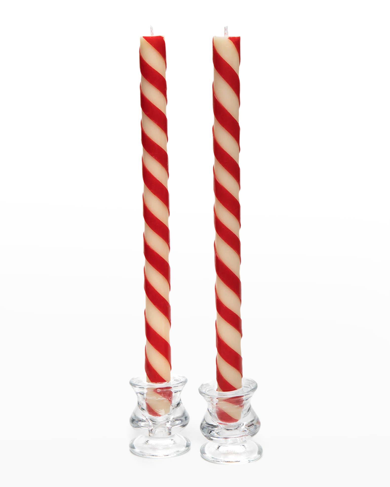 MacKenzie-Childs Candy Cane Dinner Candles, Set of 2 | Neiman Marcus