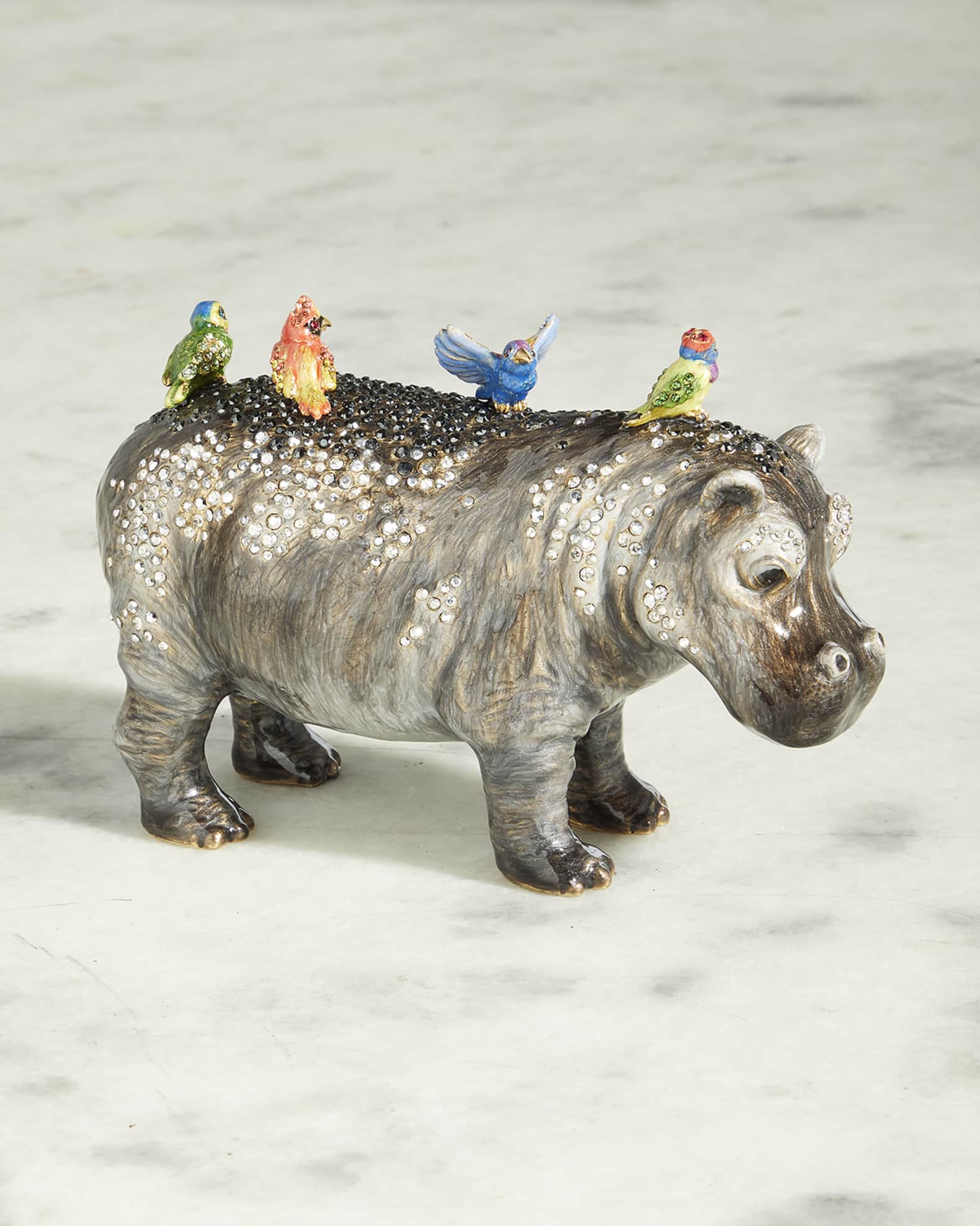 Jay Strongwater Embellished Hippo Tabletop Object | Neiman Marcus