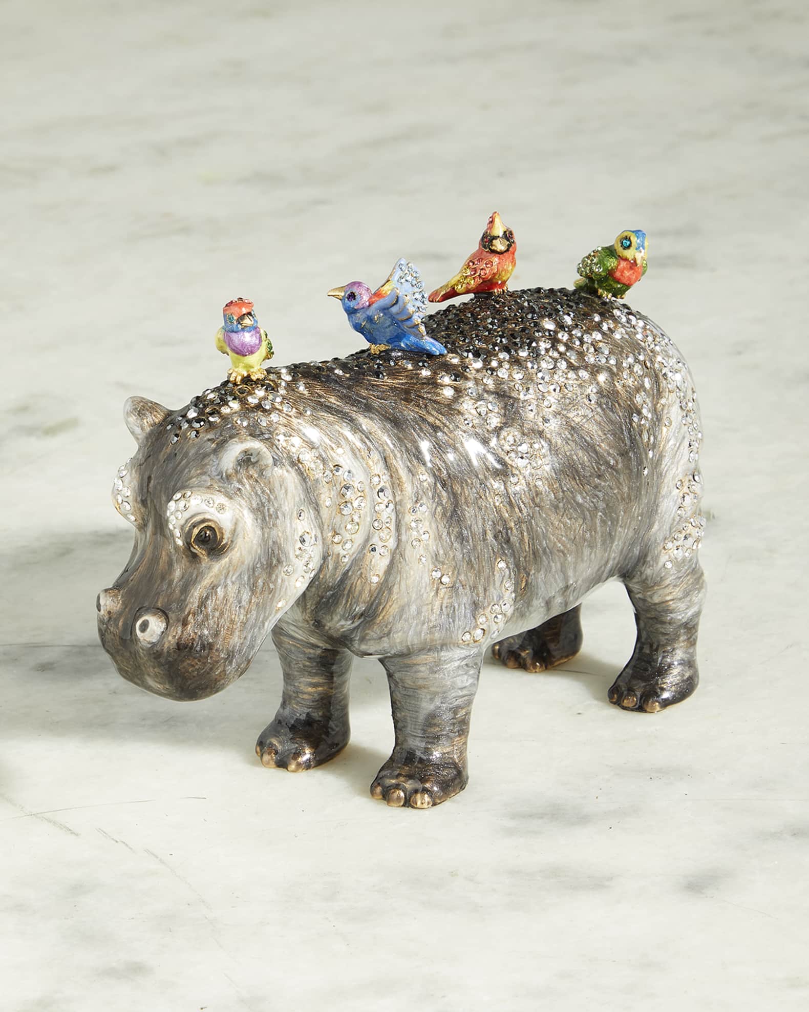 Jay Strongwater Embellished Hippo Tabletop Object | Neiman Marcus