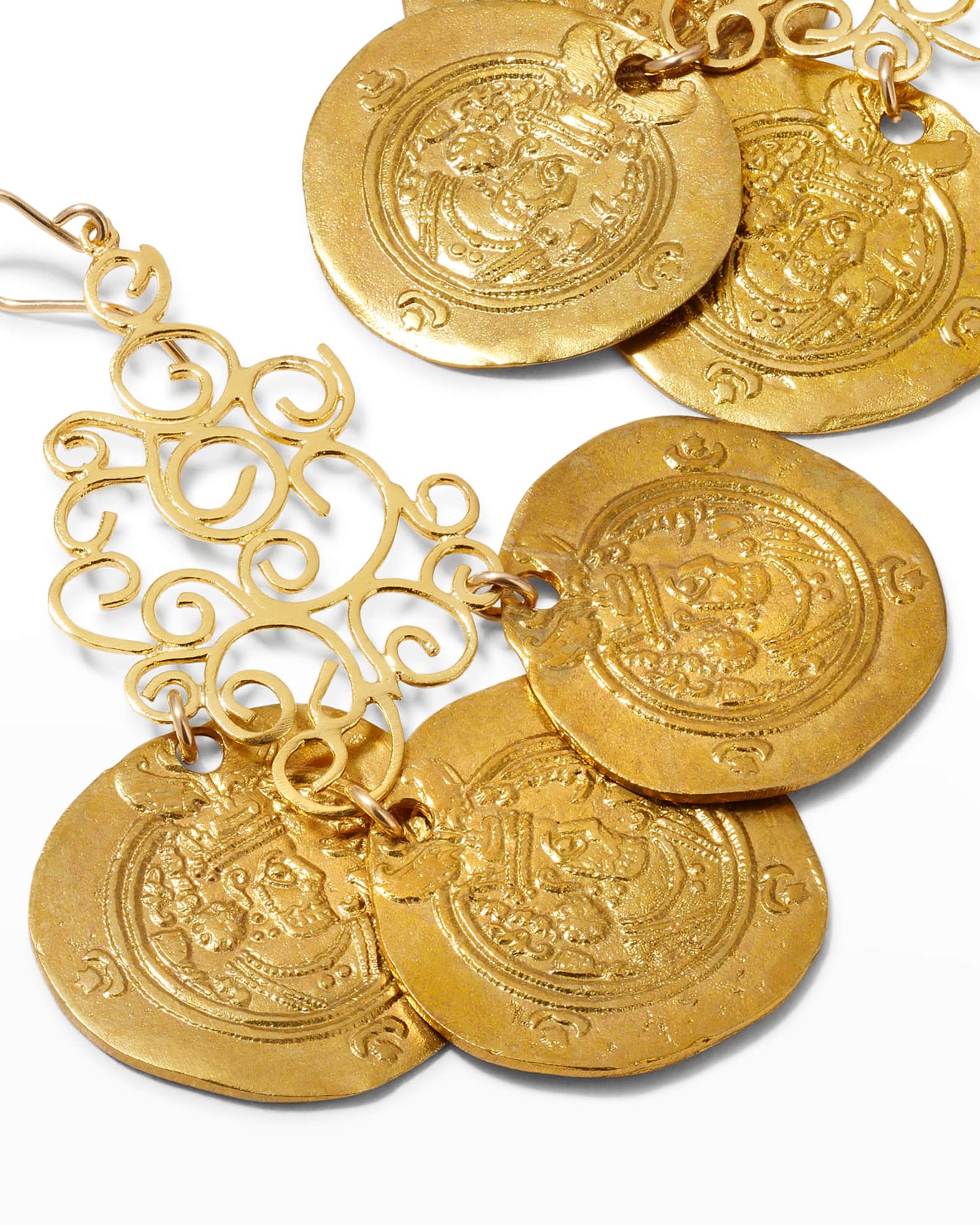 Devon Leigh Gold Coin Chandelier Earrings | Neiman Marcus