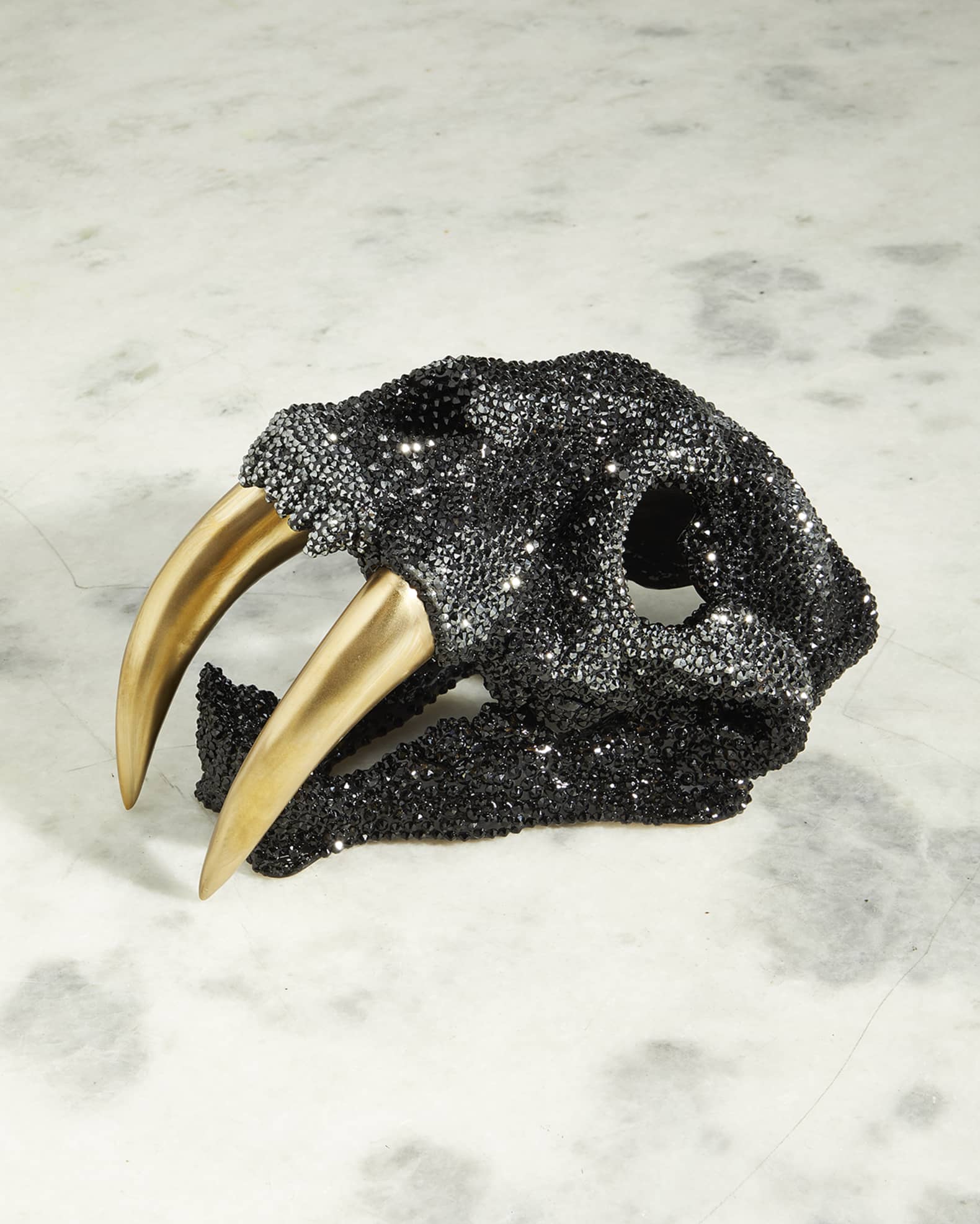 Jay Strongwater Luxe Sabertoothed Tiger Skull | Neiman Marcus