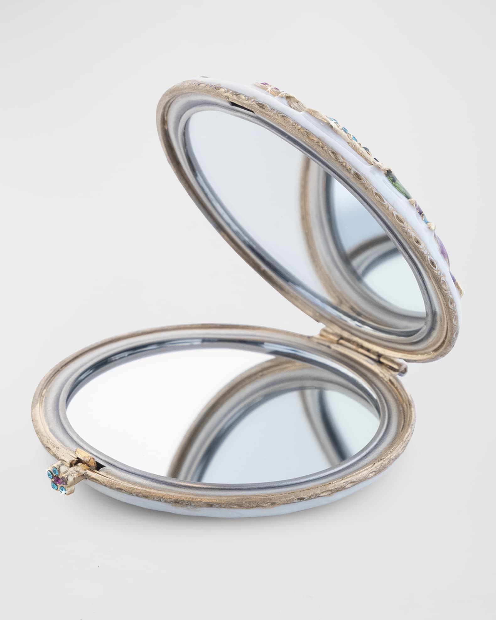 Jay Strongwater Classic Peacock Compact | Neiman Marcus