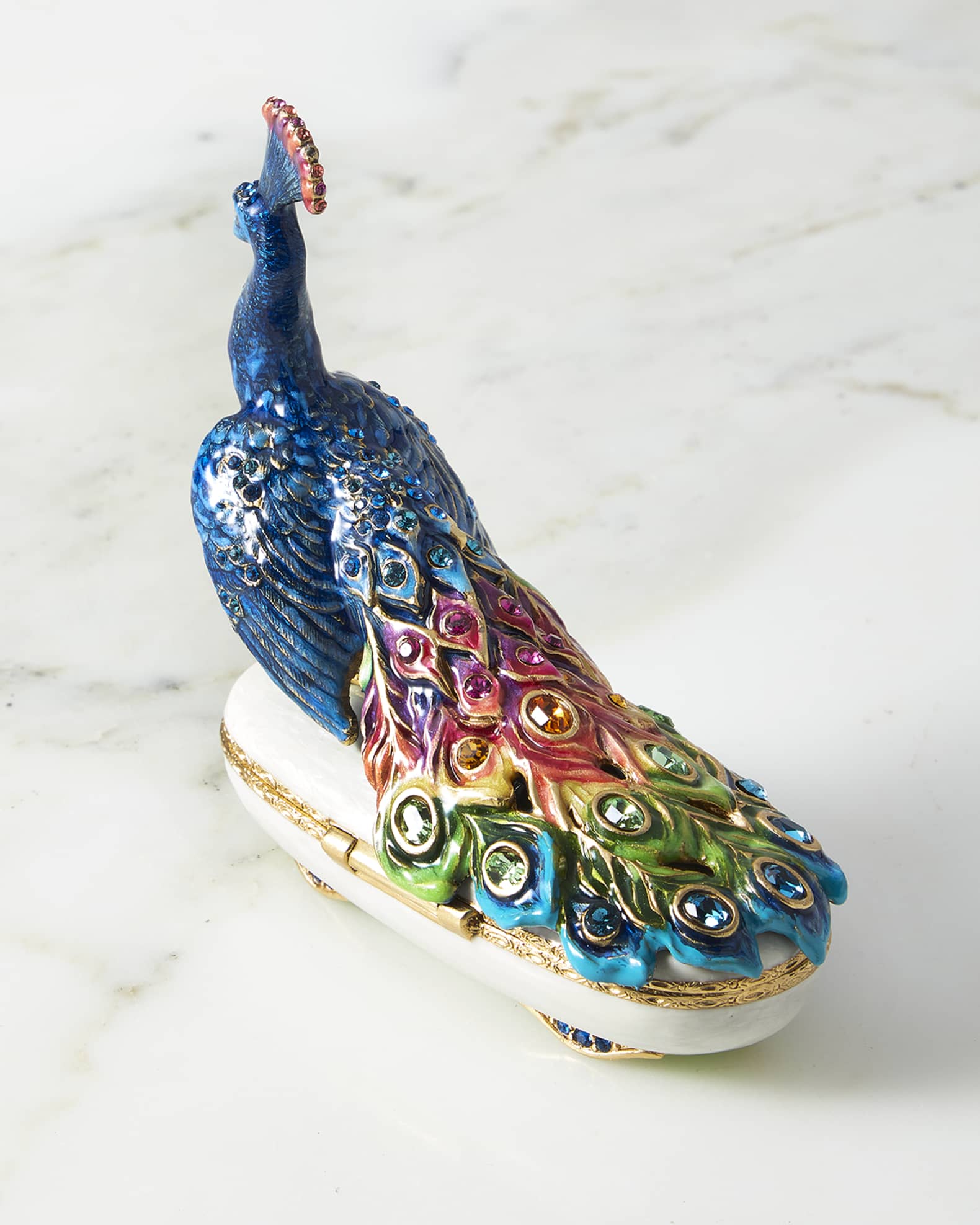 Jay Strongwater Rainbow Peacock Box | Neiman Marcus