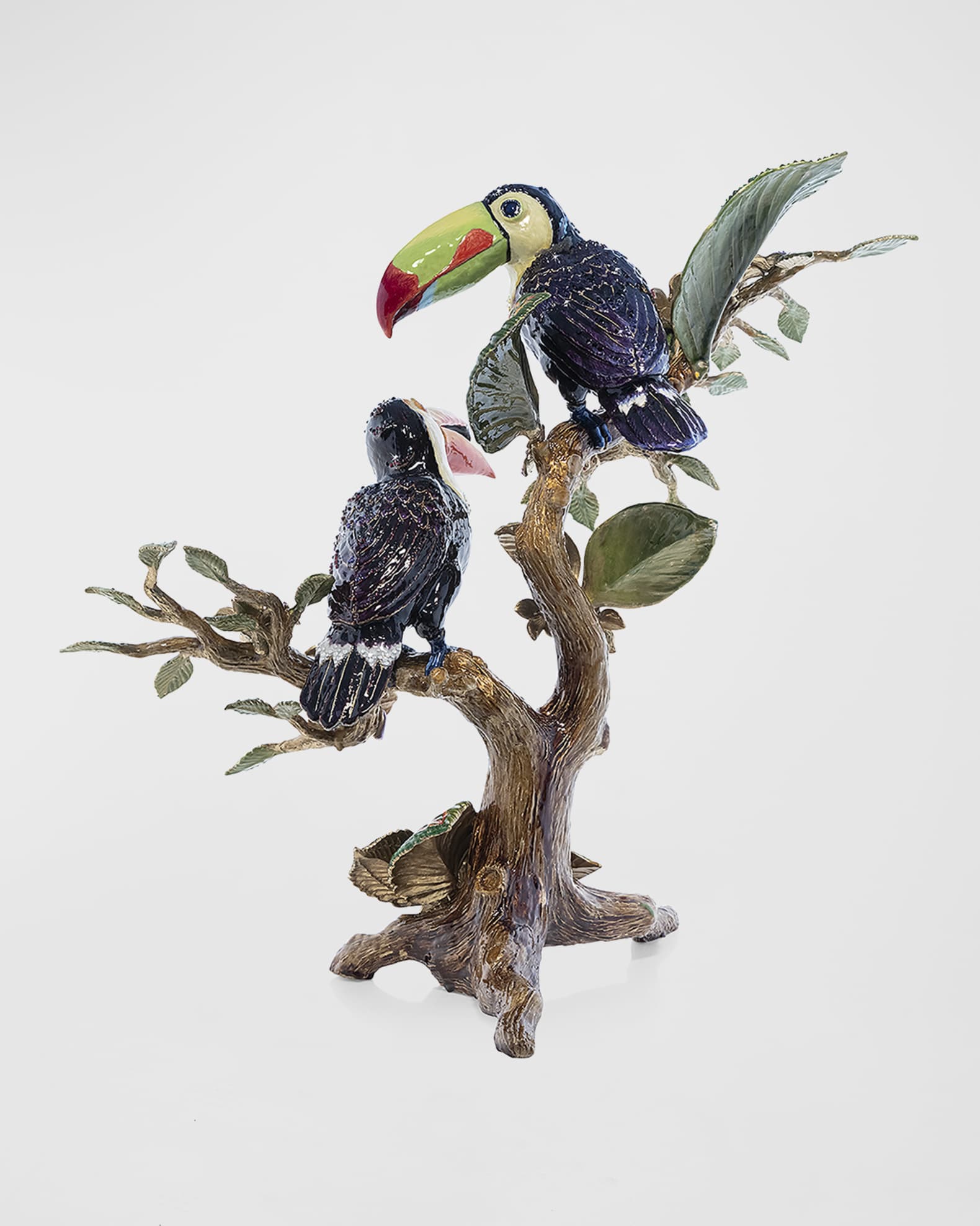 Jay Strongwater Embellished Toucan Tree Objet | Neiman Marcus