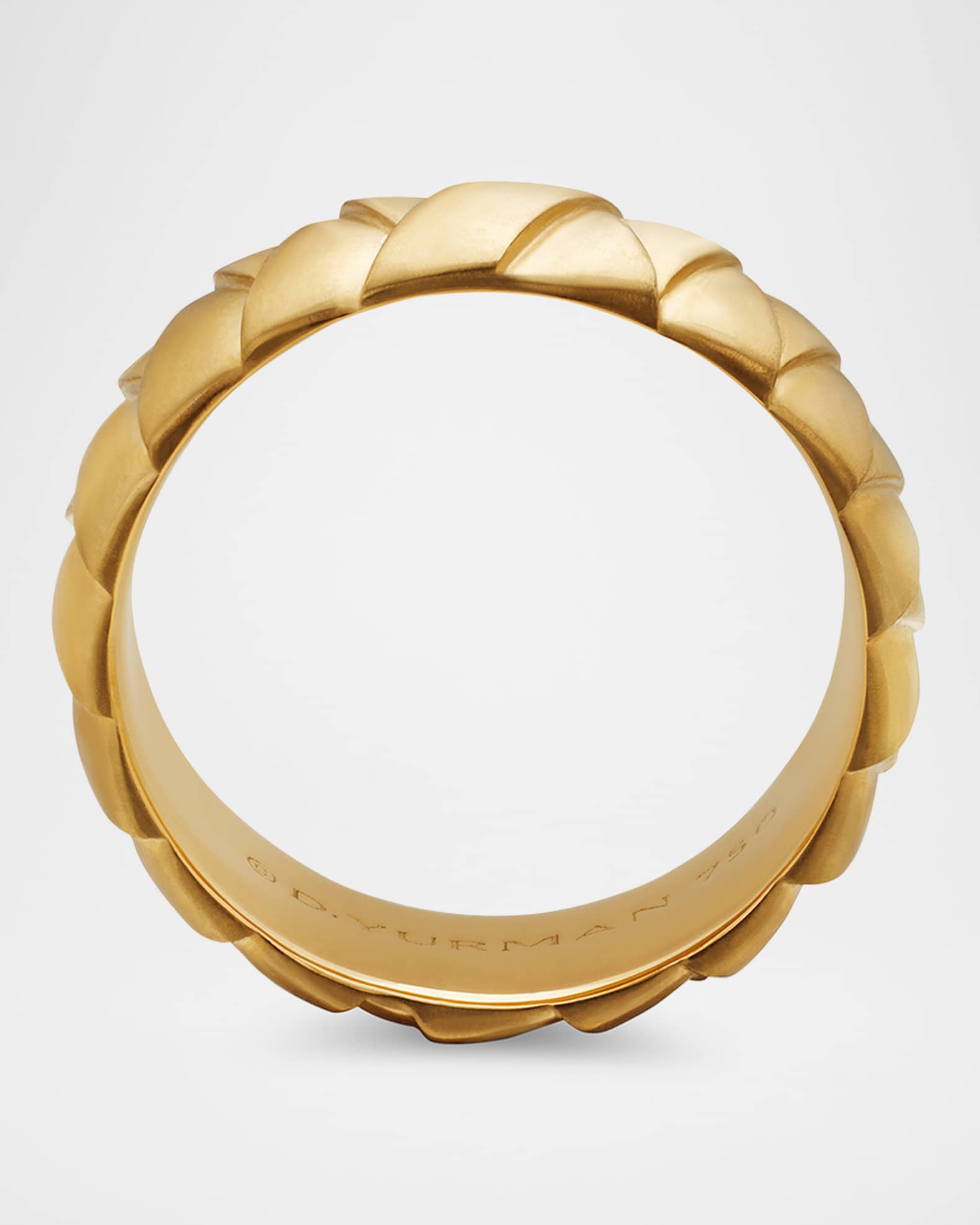 David Yurman Men's Cairo Wrap Band Ring in 18K Gold, 8mm | Neiman Marcus