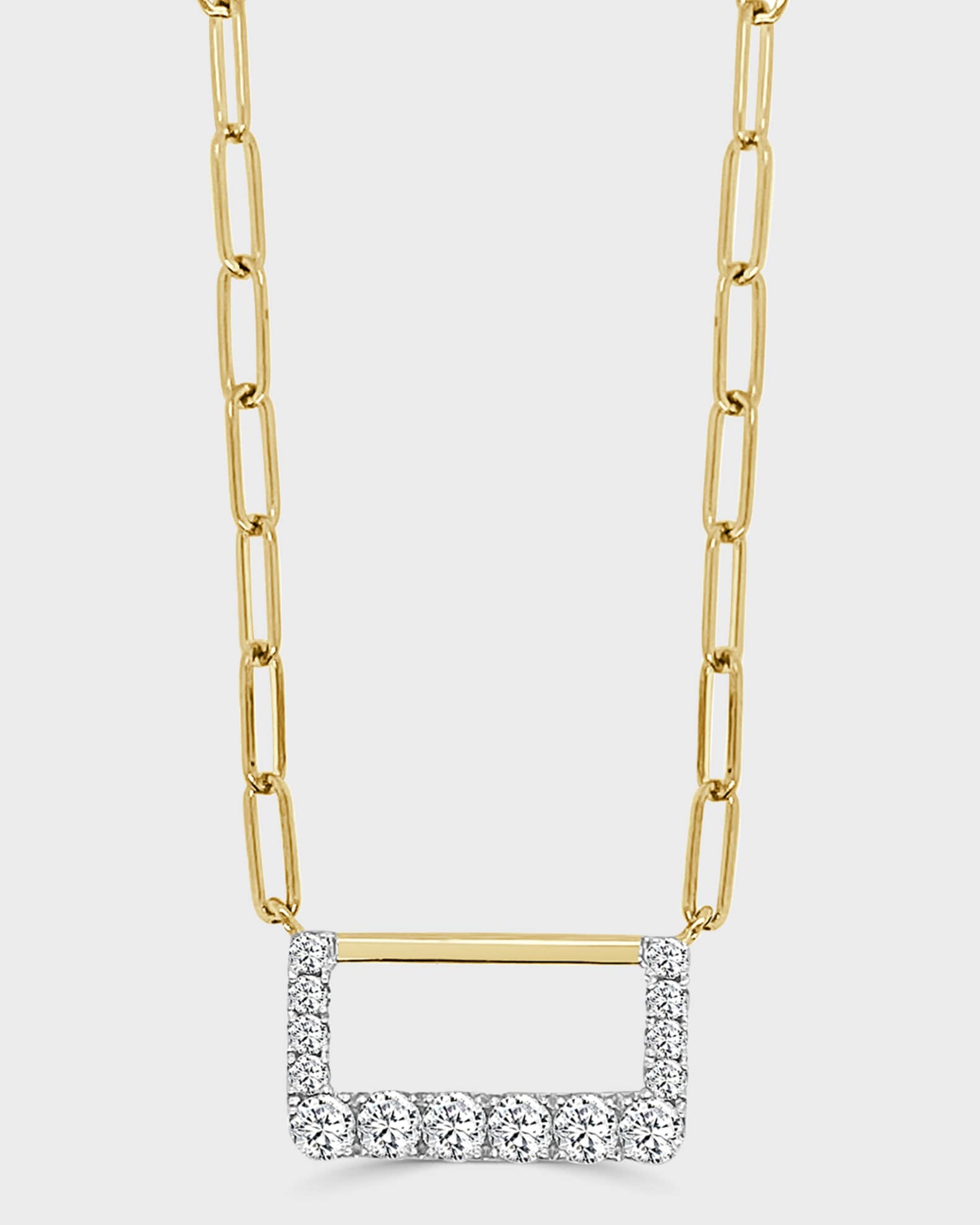 Frederic Sage Small Rectangular Shape Diamond Pendant Necklace | Neiman ...