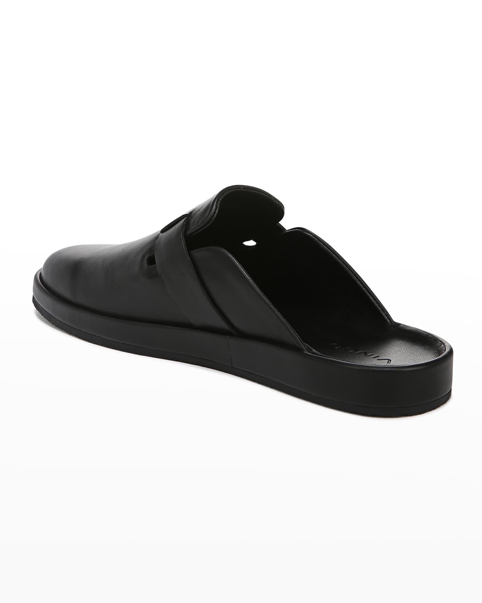 Vince Men's Essex Leather Mule Slides | Neiman Marcus