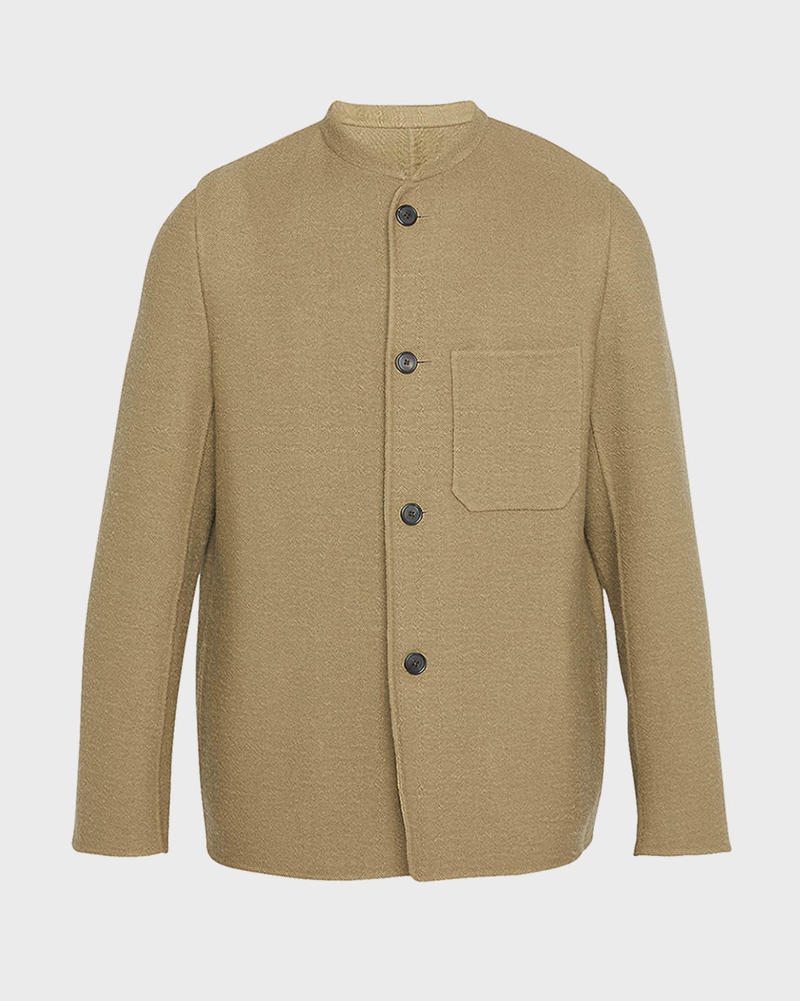 THE ROW Men's Everett Band-Collar Jacket | Neiman Marcus