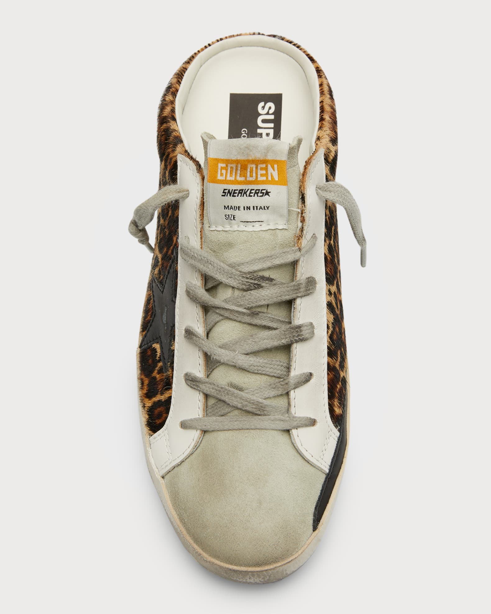 Golden Goose Superstar Sabot Leopard-Print Sneakers | Neiman Marcus