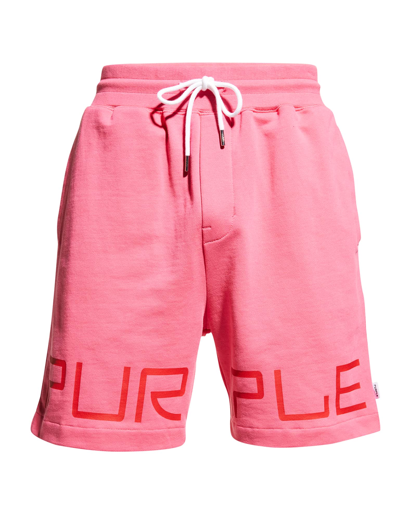 PURPLE Men's French Terry Logo Shorts | Neiman Marcus