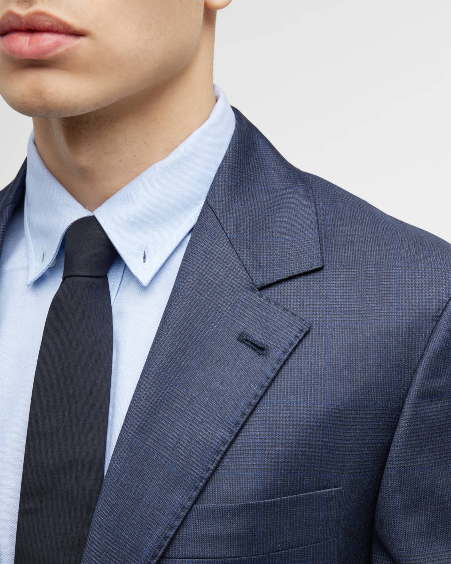 Brunello Cucinelli Men's Super 150s Wool Windowpane Suit | Neiman Marcus