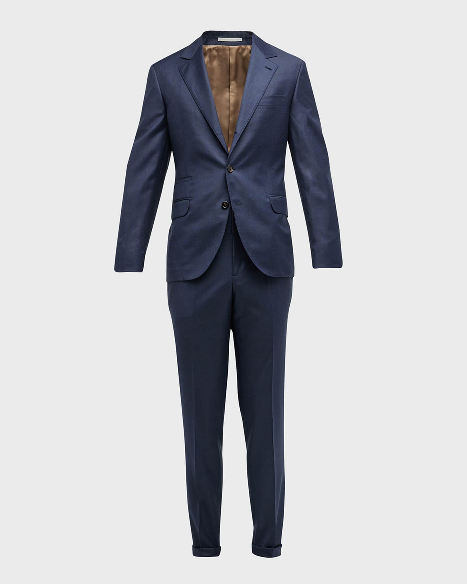 Brunello Cucinelli Men's Super 150s Wool Windowpane Suit | Neiman Marcus