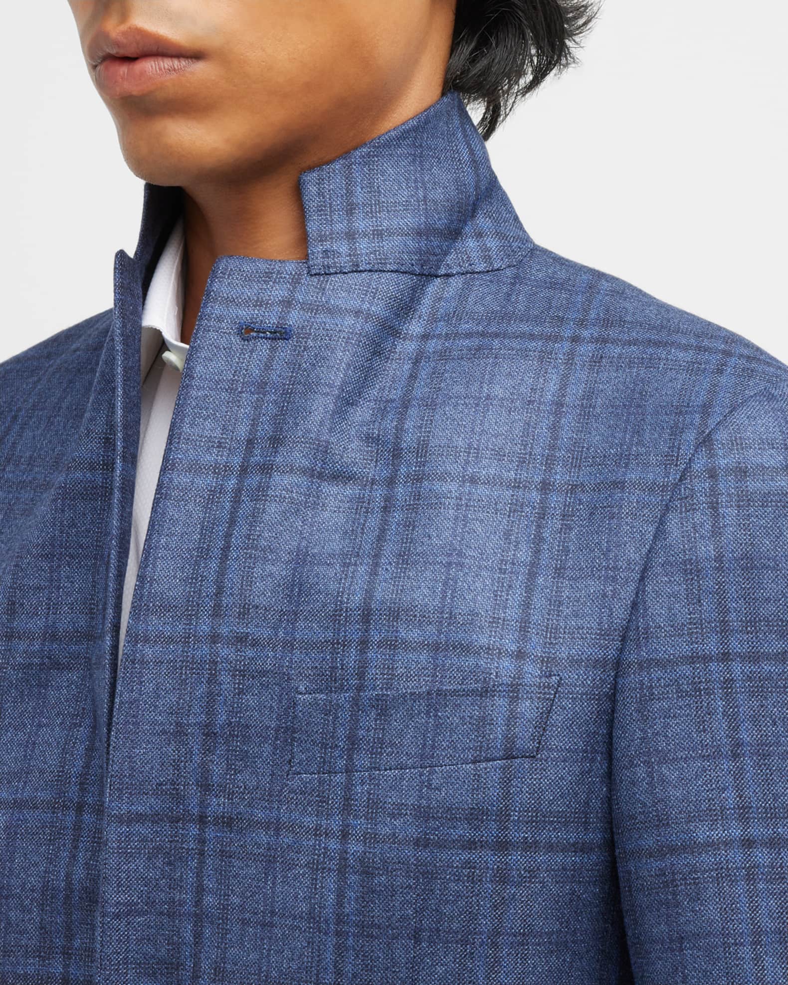Canali Men's Plaid Wool Sport Coat | Neiman Marcus