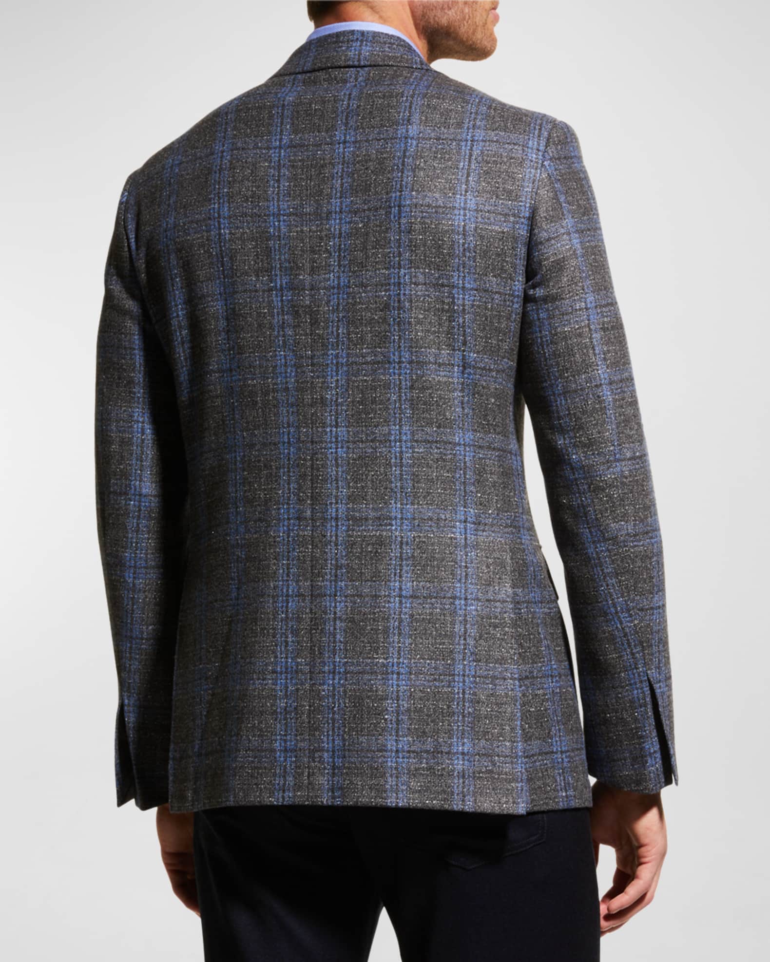 Canali Men's Melange Plaid Sport Jacket | Neiman Marcus