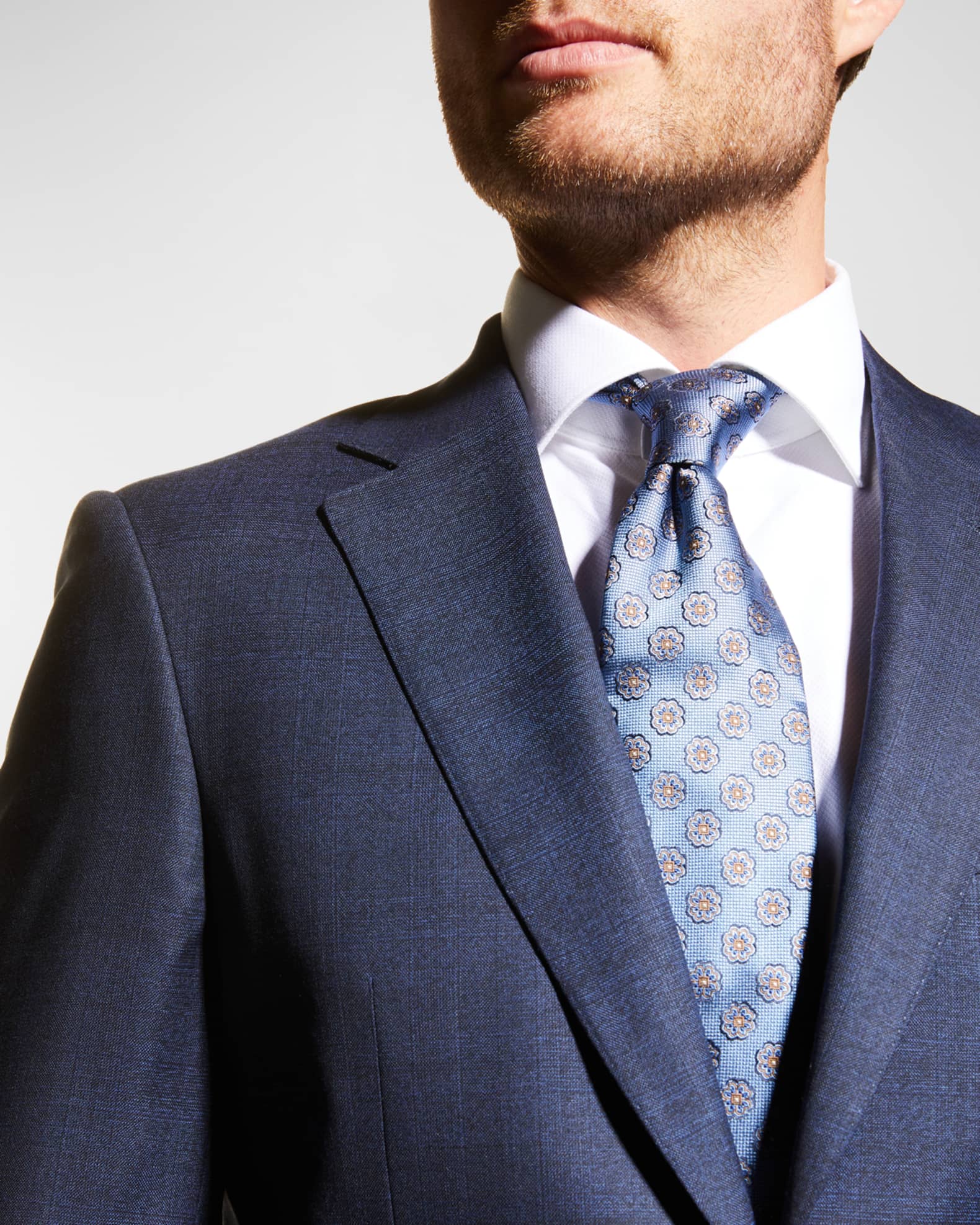 Canali Men's Tonal Plaid Suit | Neiman Marcus