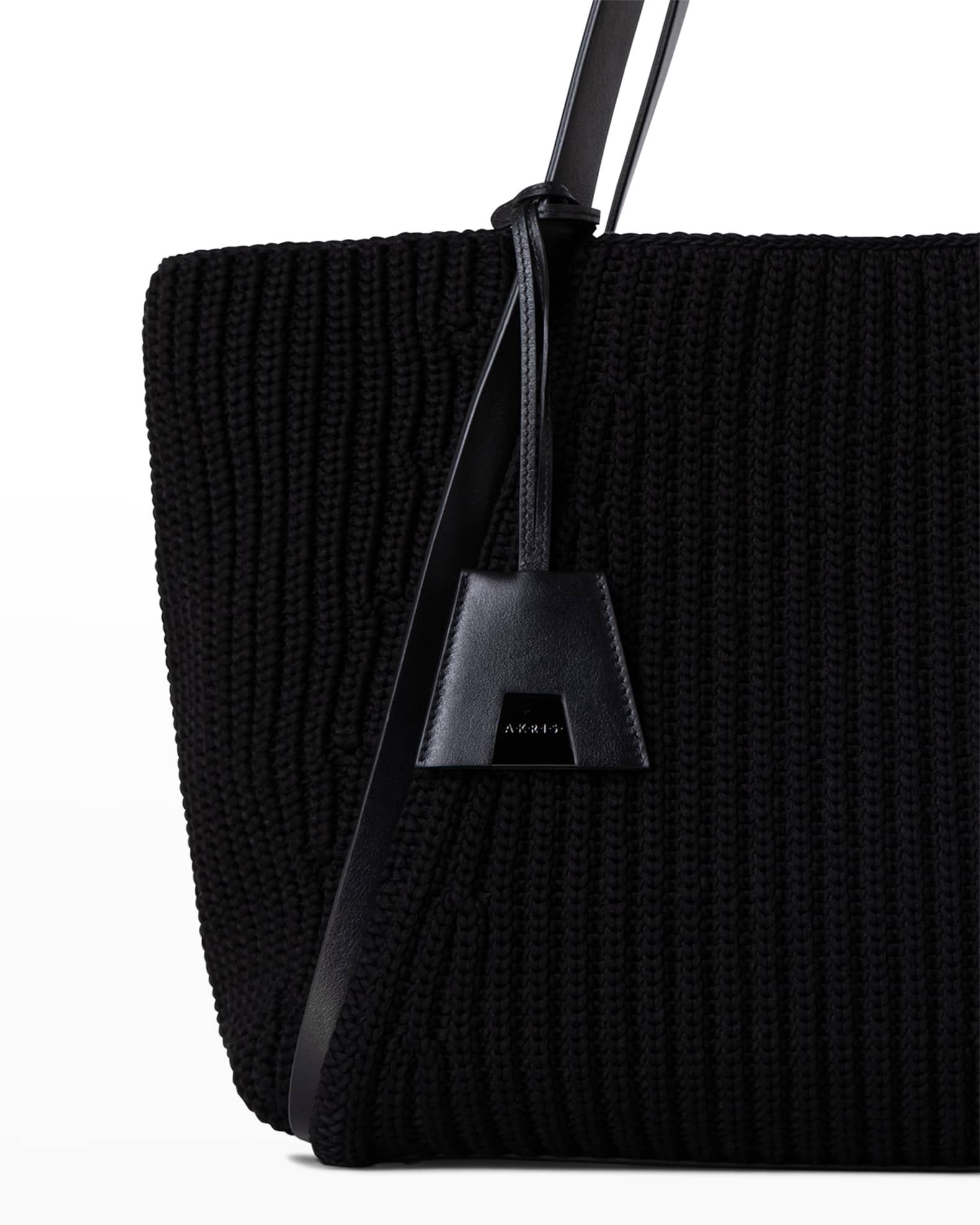 Akris Alex Medium Knitted Cotton Tote Bag | Neiman Marcus