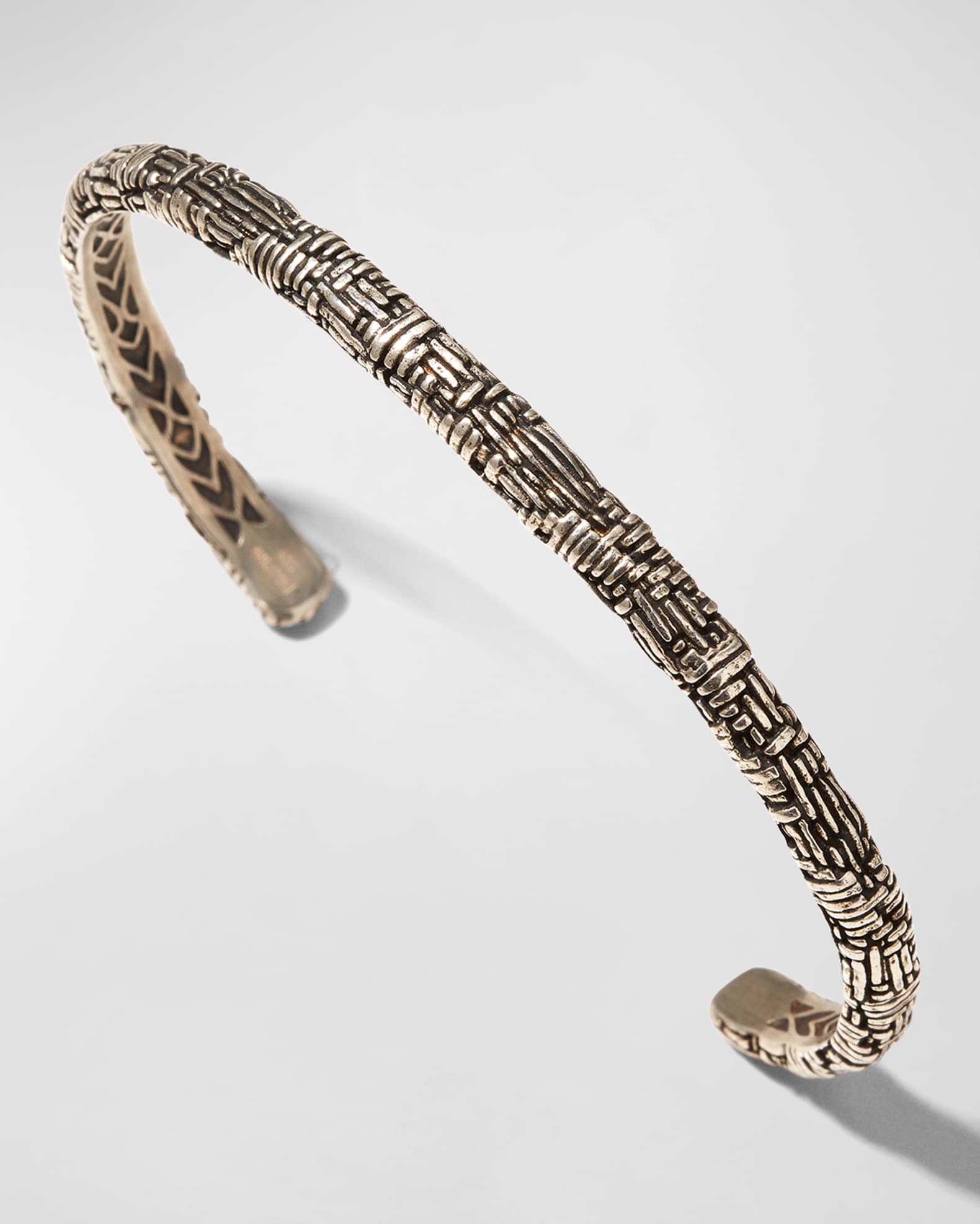 John Varvatos Men's Artisan Woven Texture Cuff Bracelet | Neiman Marcus