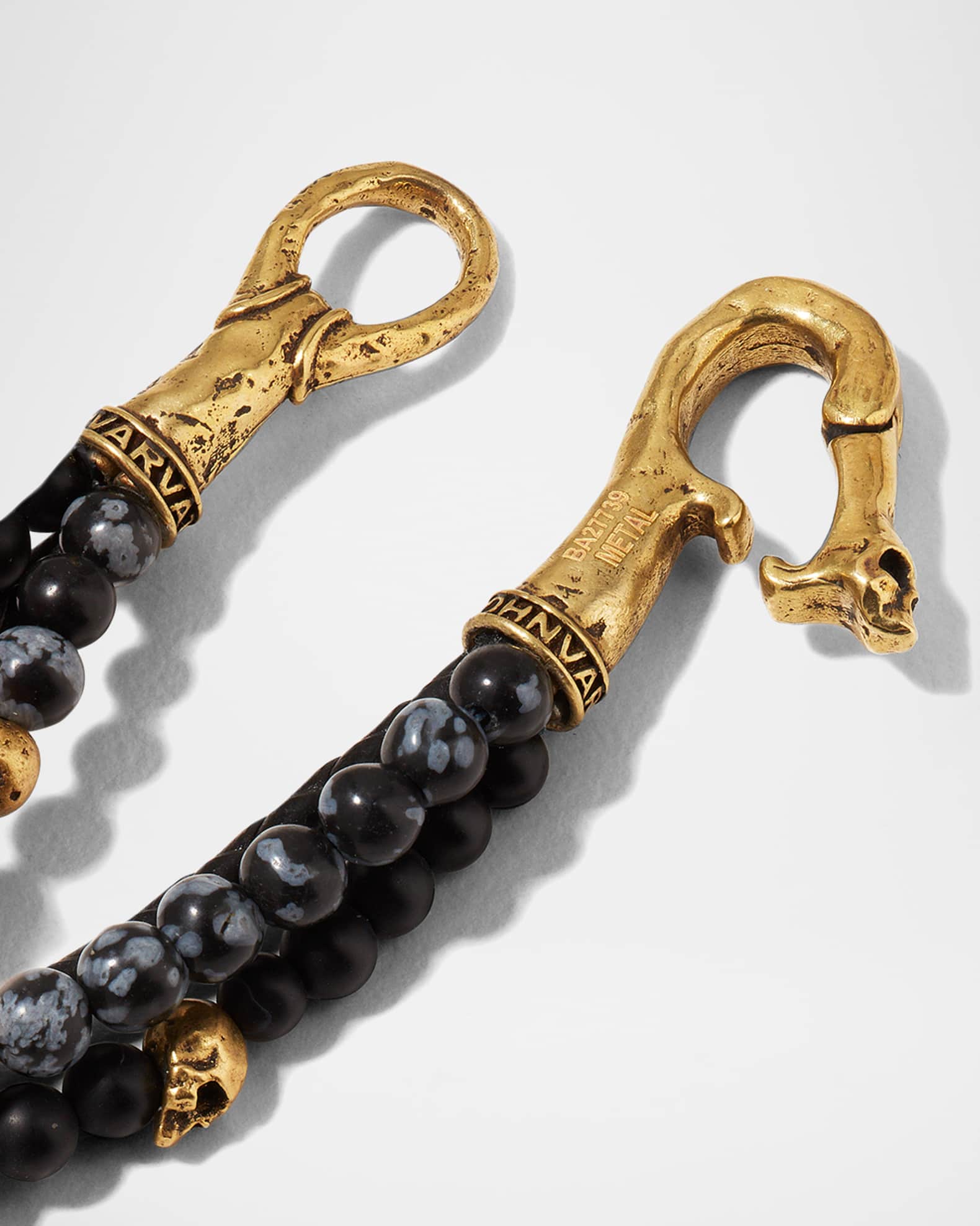 Men's Multi-Strand Leather and Beaded Bracelet | Neiman Marcus