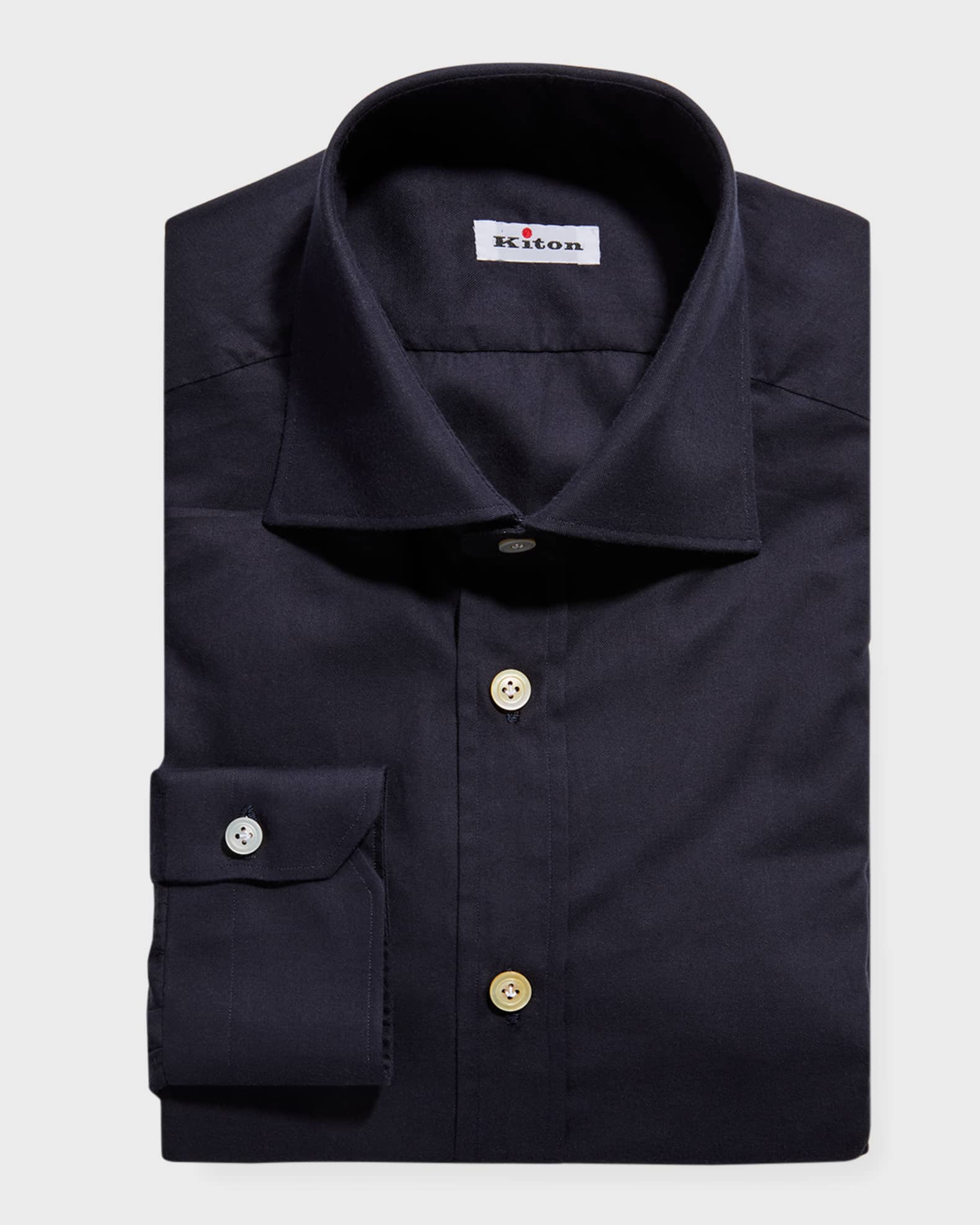 Kiton Men's Solid Dress Shirt | Neiman Marcus